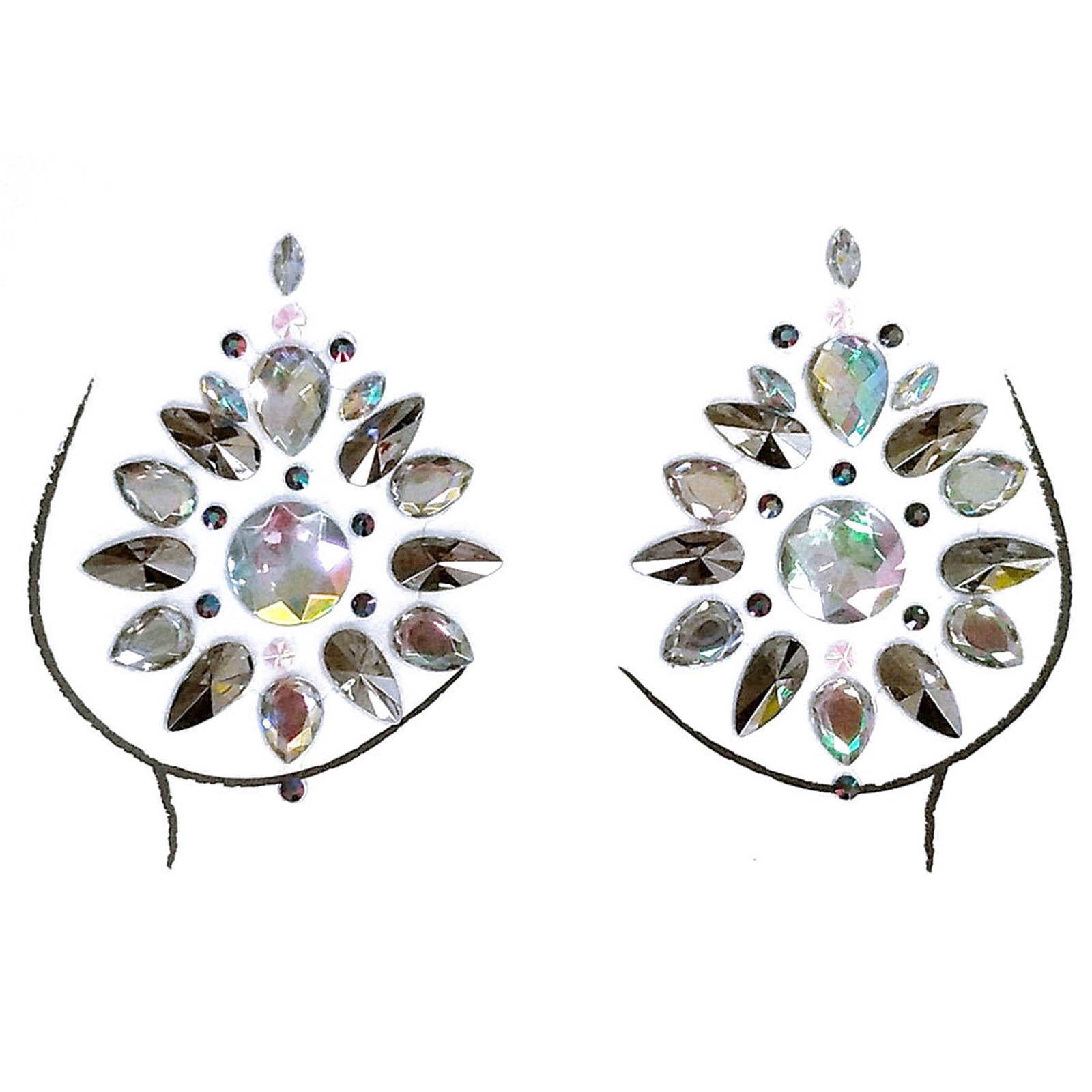 Dengmore Halloween Tattoo Stickers, Exquisite Acrylic Chest Sticker ...