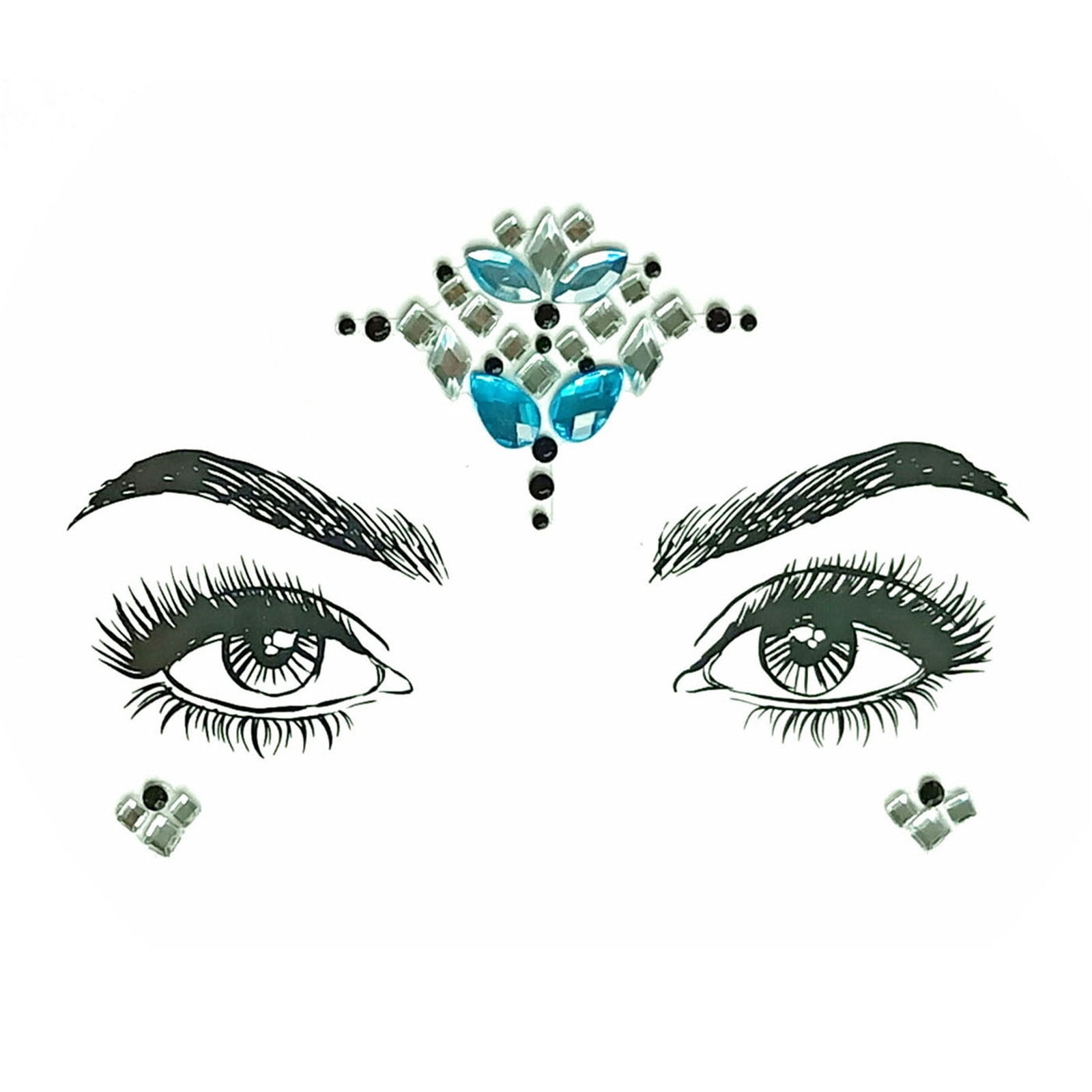 Dengmore Halloween Tattoo Stickers, Halloween Sticker Acrylic Crystal ...