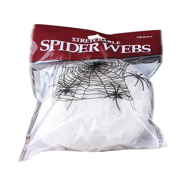 Dengmore Halloween White Spider Webs with Spider Halloween Venue Layout ...