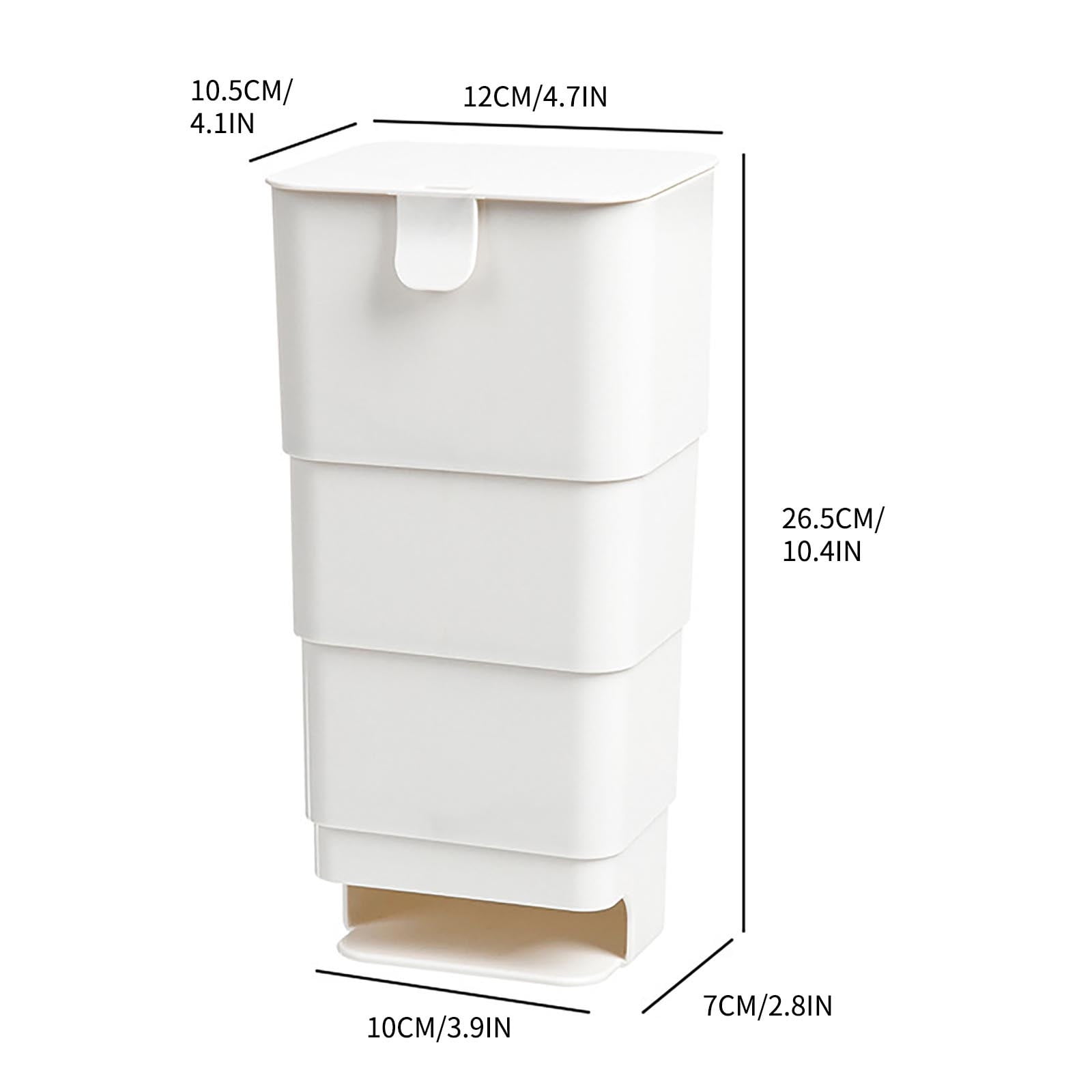 Dengmore Hanging Trash Can Foldable Waste Bin Kitchen Compost Bin Wall ...