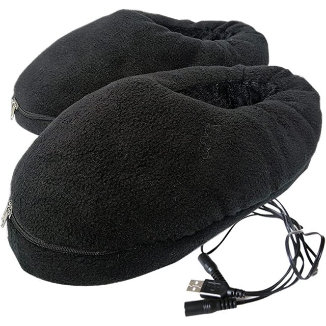 Dengmore Heated Slippers Plush Cotton-filled Foot Warmer for Men ...