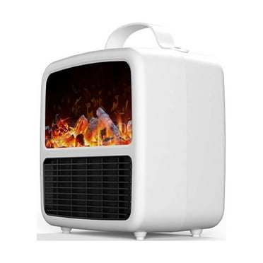 Costway Mini Desktop Electric Fireplace Heater Portable Wooden ...