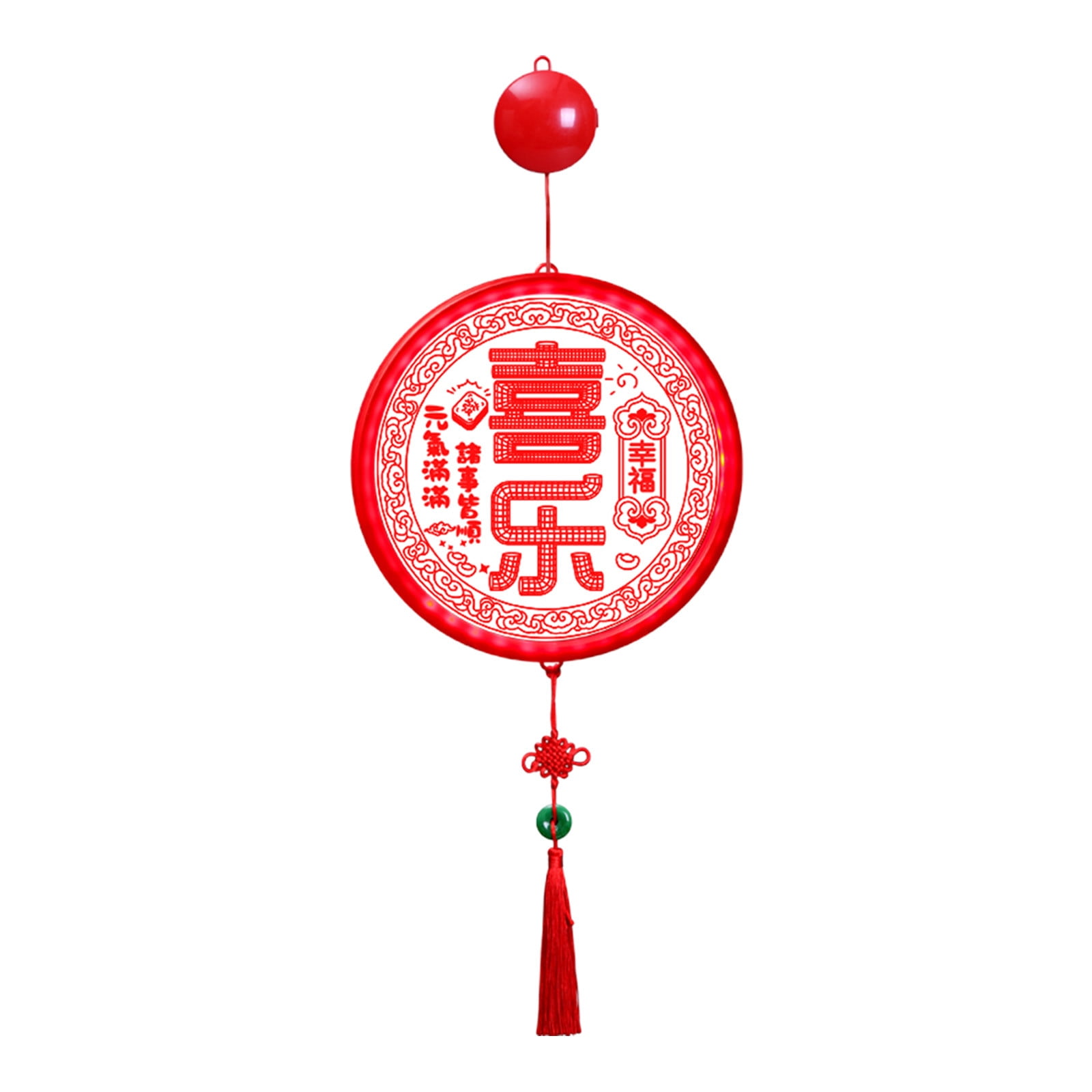 Dengmore LED Lunar New Year Chinese Knot Suction Cup Lights Red Hanging ...