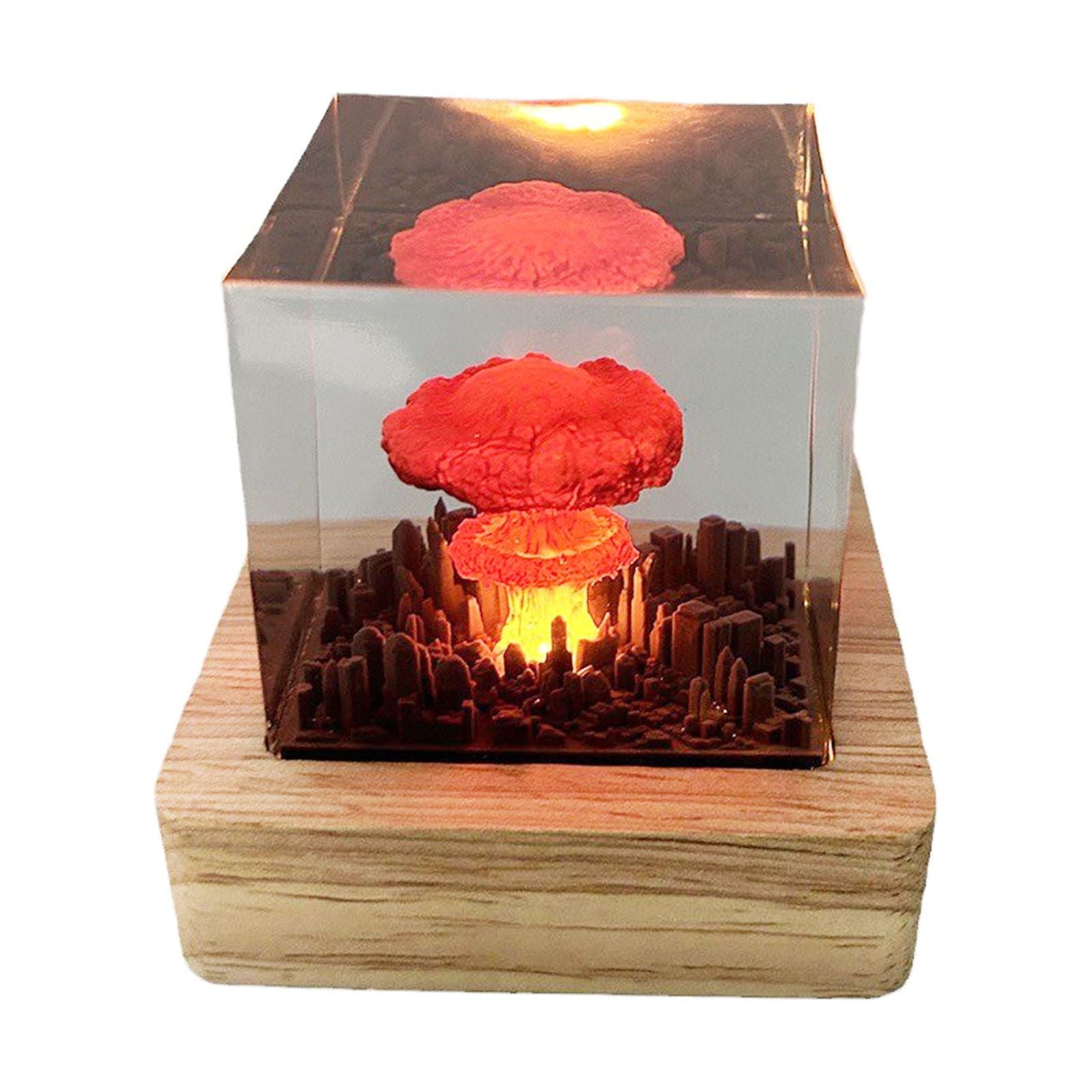 Dengmore Bedroom LED Table Lamp, 3D Mushroom Cloud Explosion Shape, 7 ...