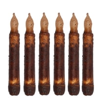 Home Savings! Anckoeil Taper Primitive Candles 6PCS Real Wax Hand ...