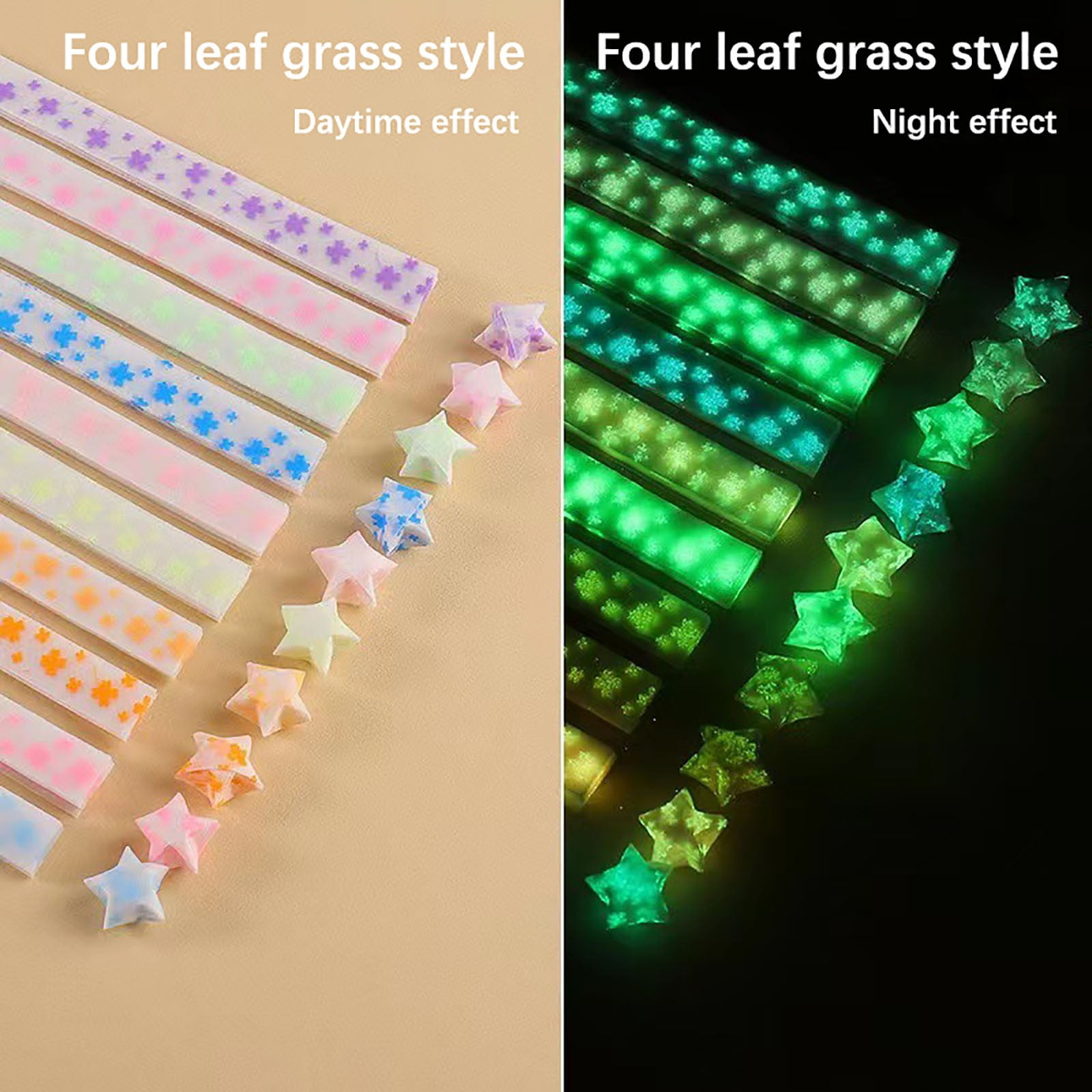 Dengmore Luminous Origami Star Paper Strips 10 Colors 210 Sheet DIY ...