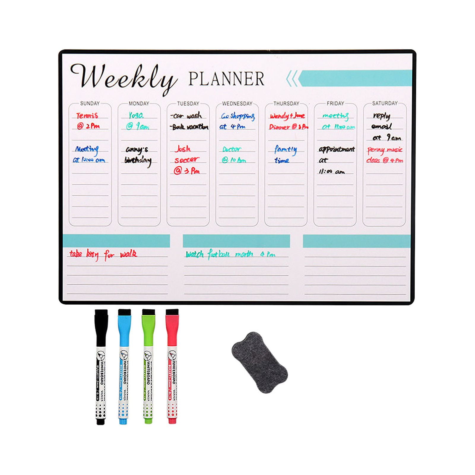 Dengmore Magnetic Dry Erase Planner Planning Sheet Monthly Weekly ...