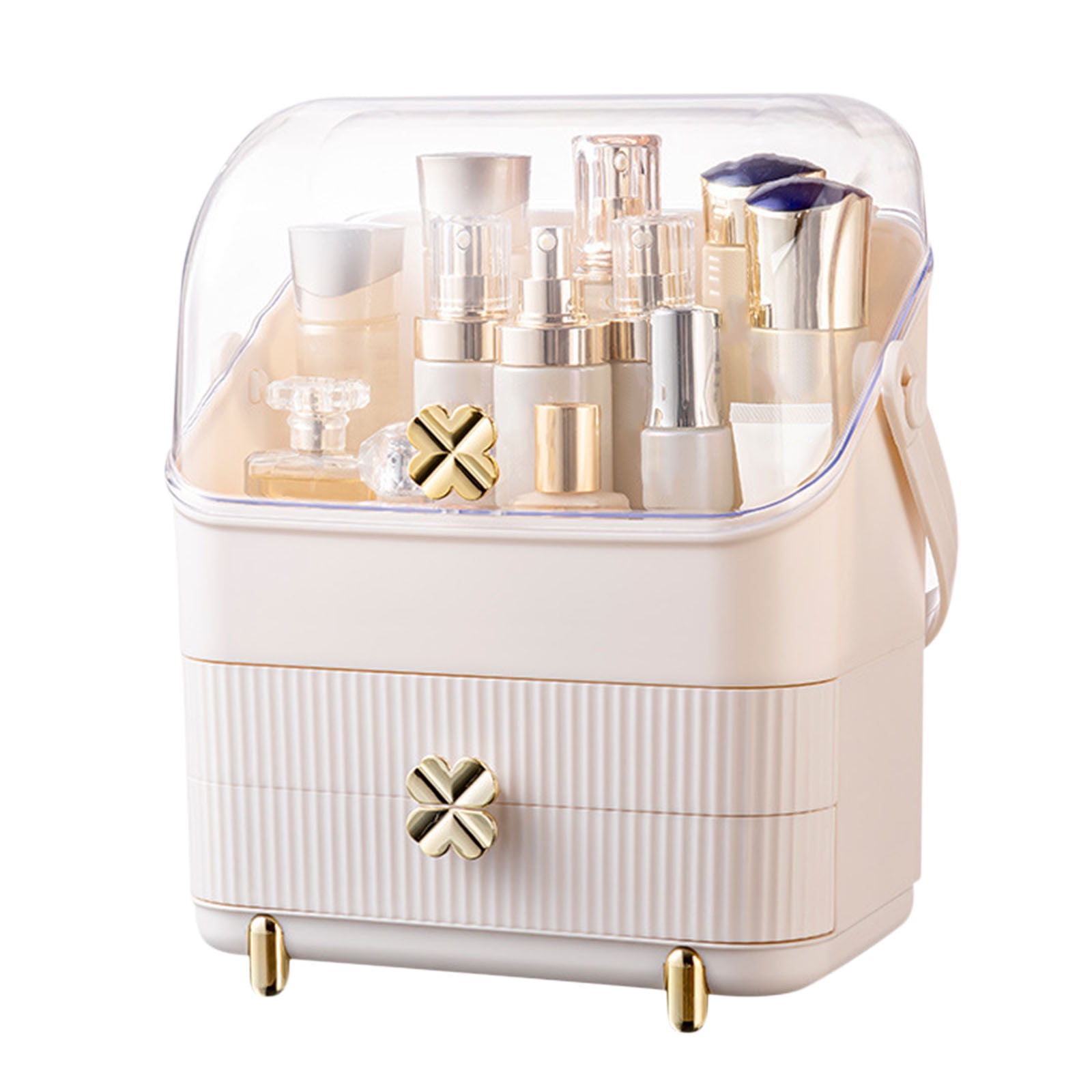 Dengmore Makeup Organizer Countertop Storage Organizer Box with Lid and ...