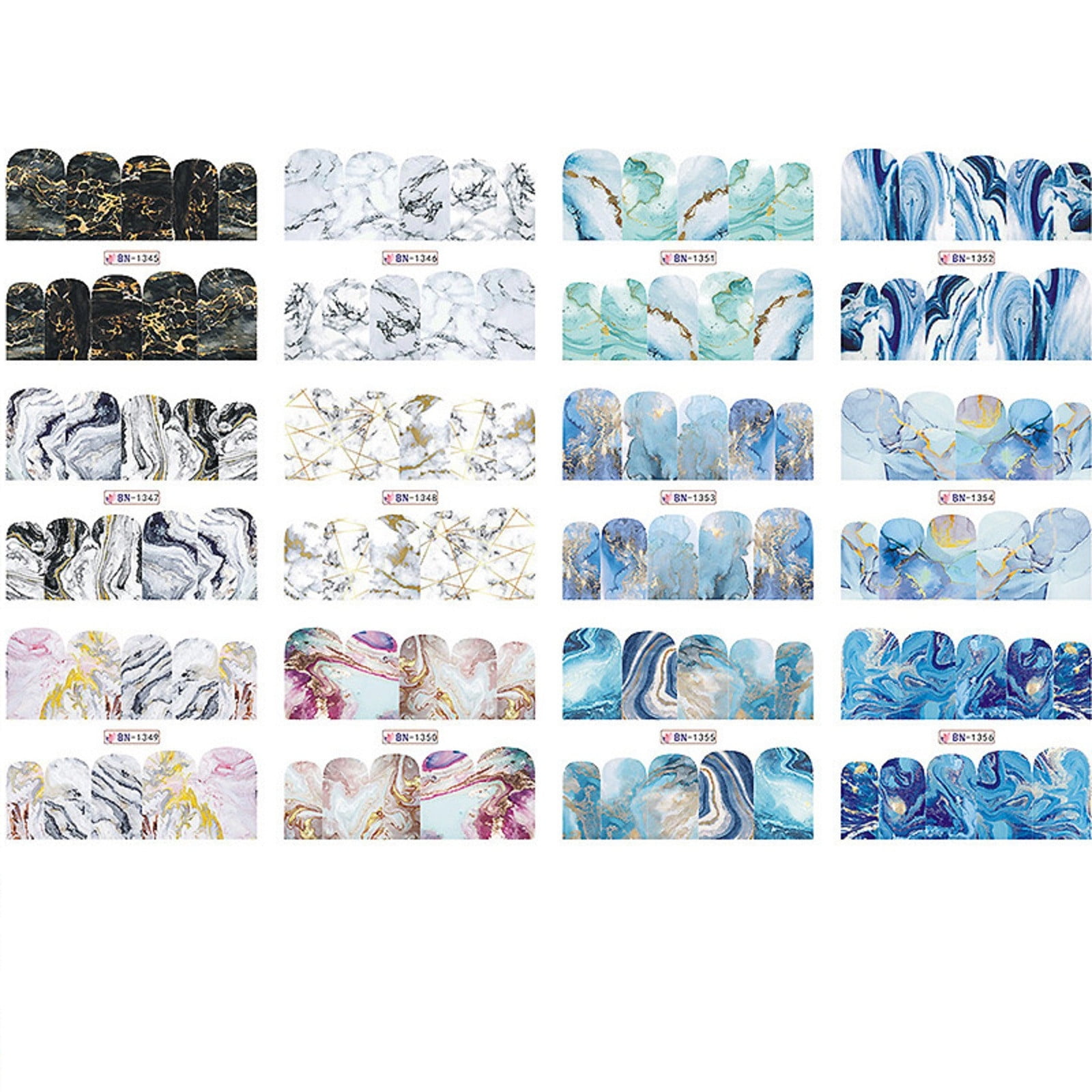 Dengmore Manicure Watermark Stickers Full Of d Smu-dge Nail Decals ...