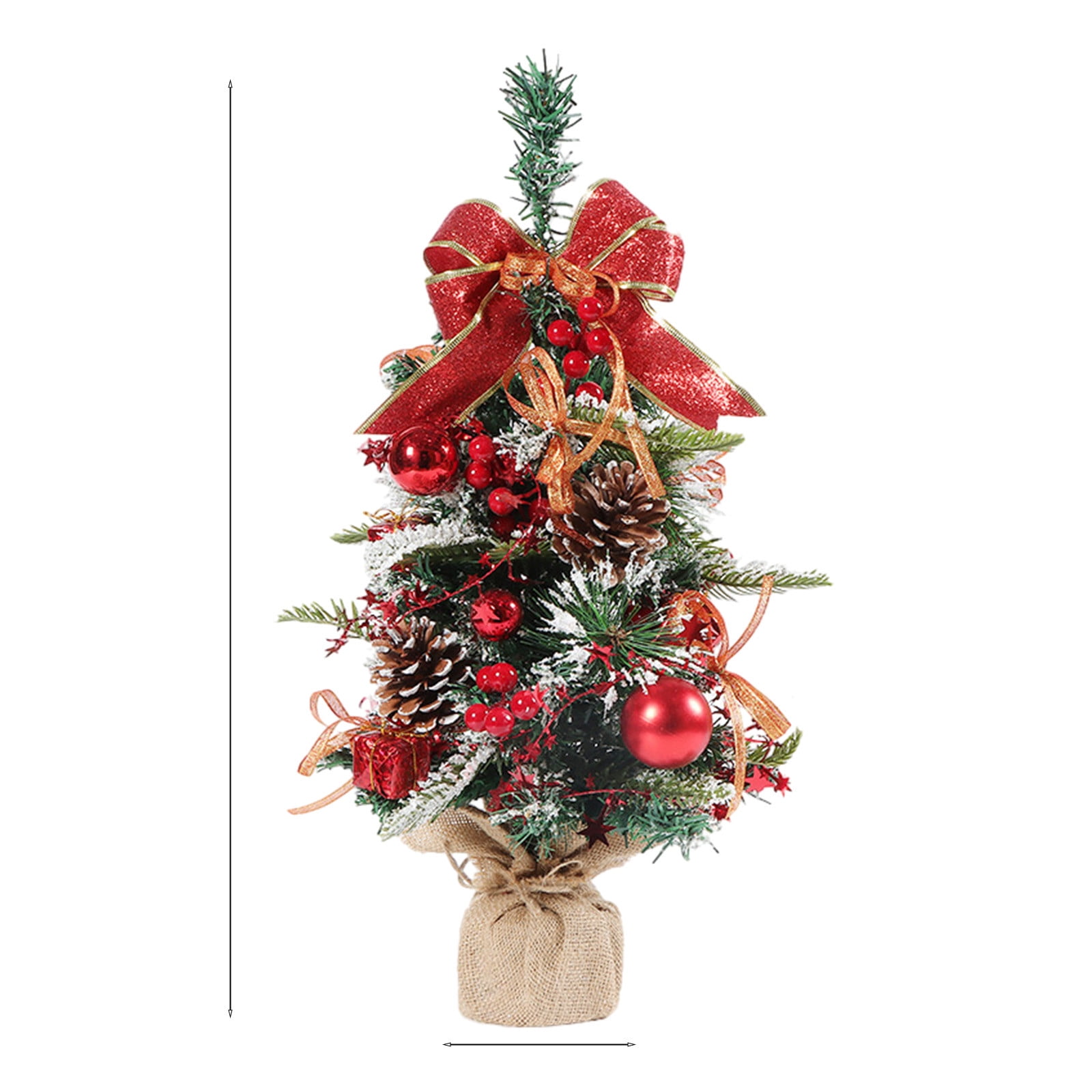 Dengmore Mini Artificial Christmas Trees Simulation Xmas Tree Ornament ...