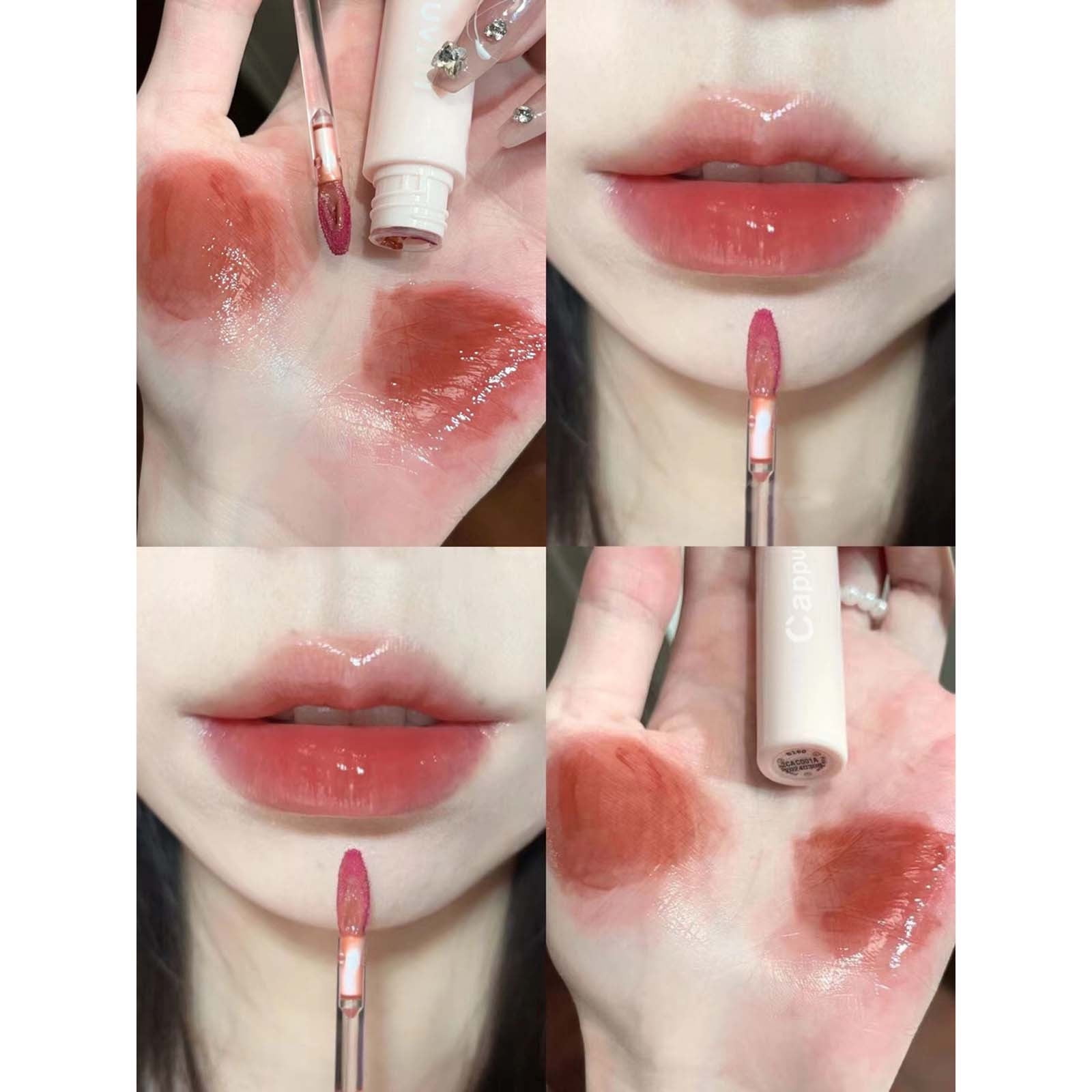 Dengmore Moisturizing Lipstick Lip Tint Stain Lip Glaze Super Lustrous