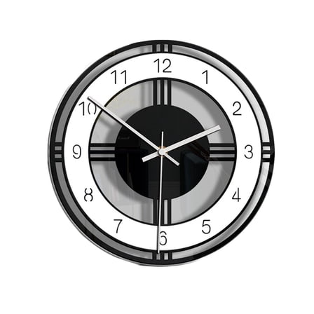 CUTICATE Quiet 12 inch Nordic Wall Clock, Non Ticking, Battery Operated ...