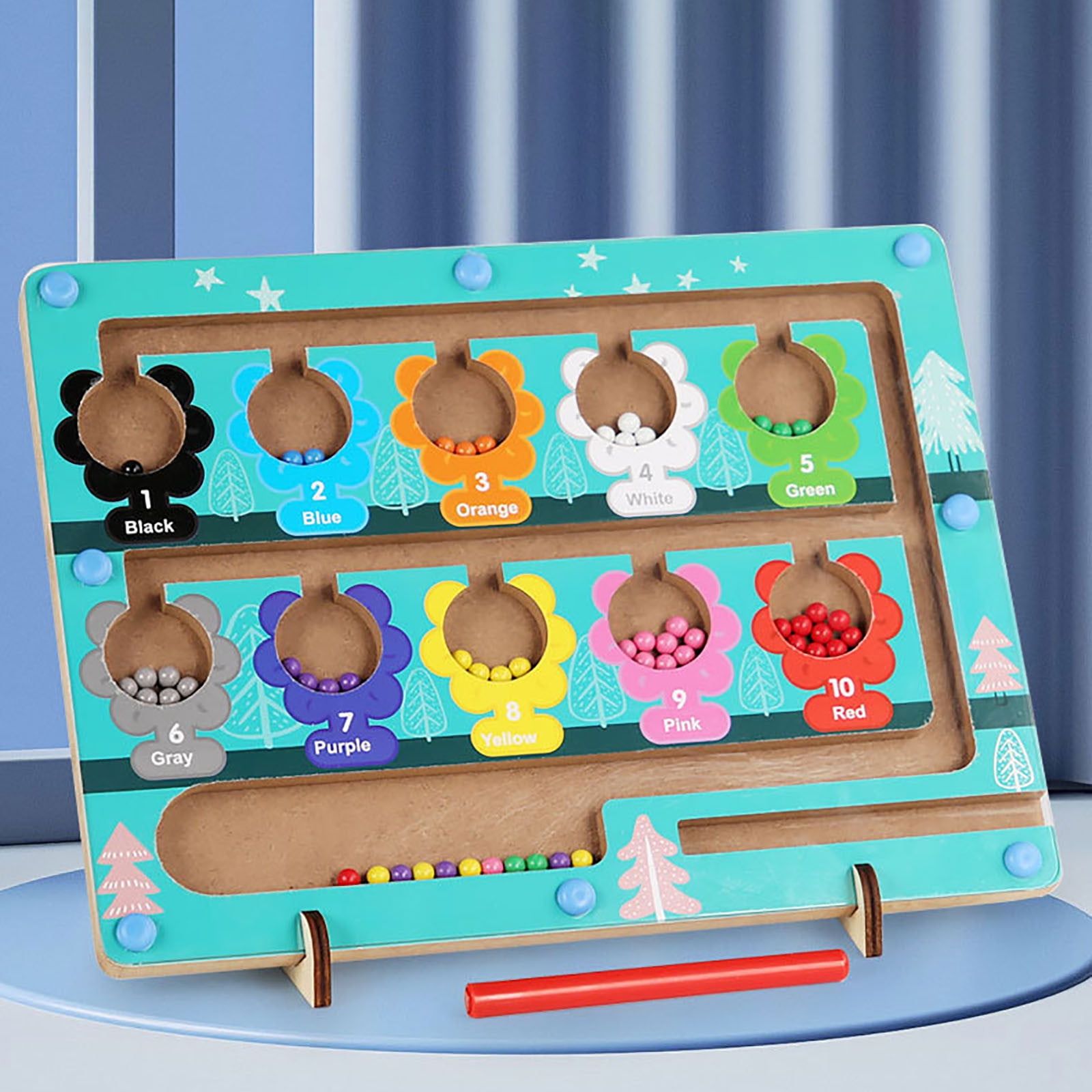 Dengmore Number Decomposition Magnetic Beads for Children Wooden Early ...