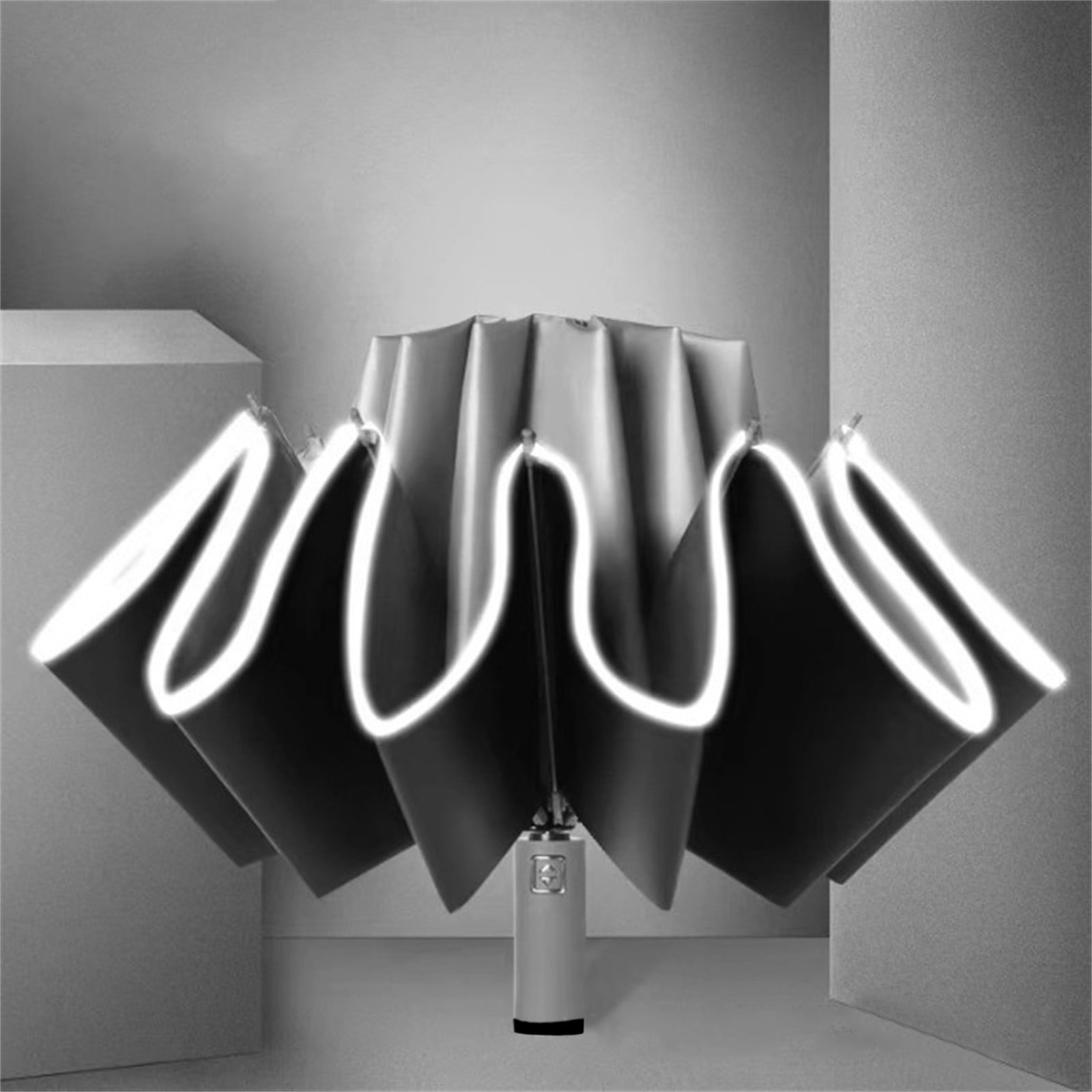 Dengmore Opposite Direction Folding Umbrella Reflective Stripe Windproof Fully Automatic Compact ...