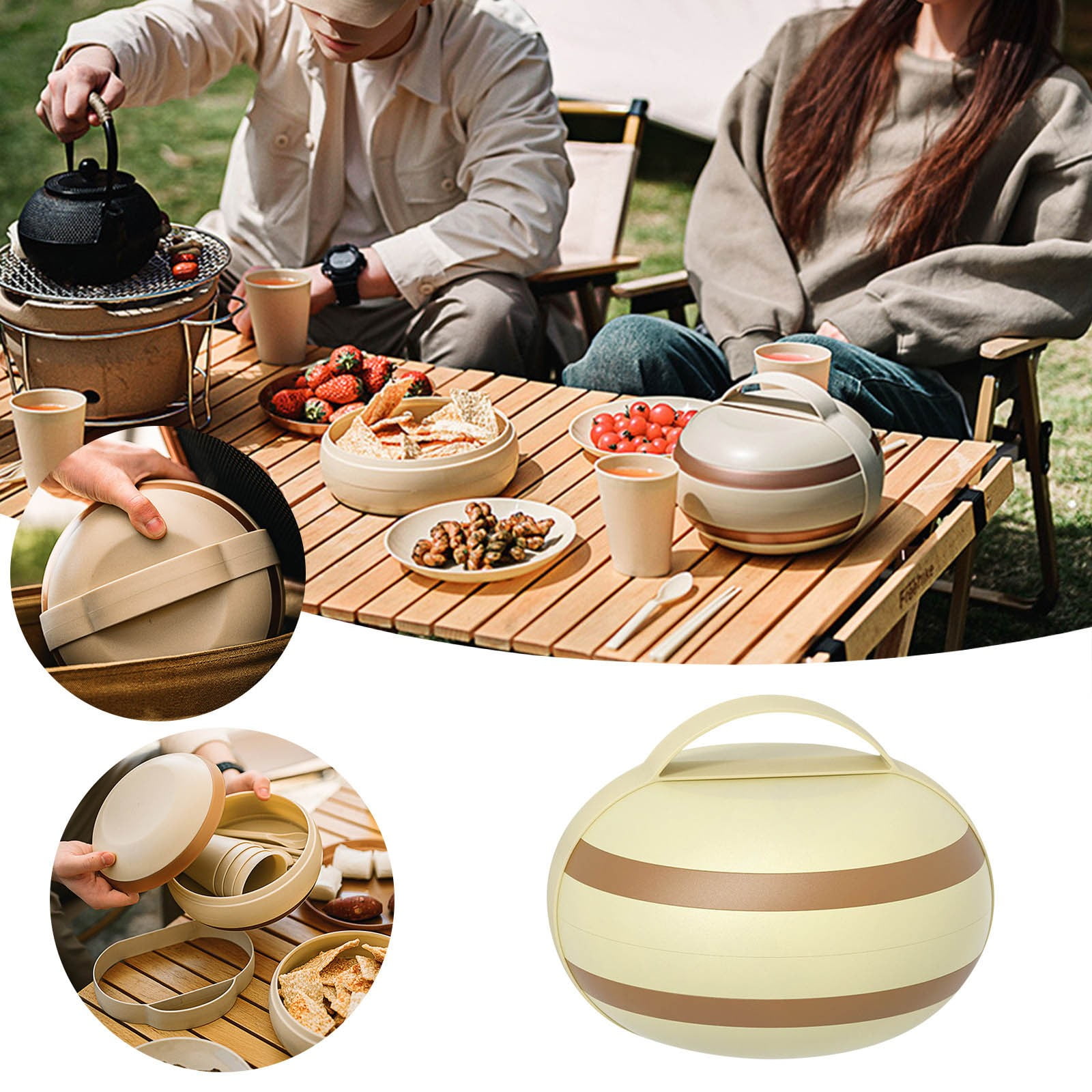 Dengmore Outdoor Tableware Portable Camping Picnic Fruit Snack Premium ...
