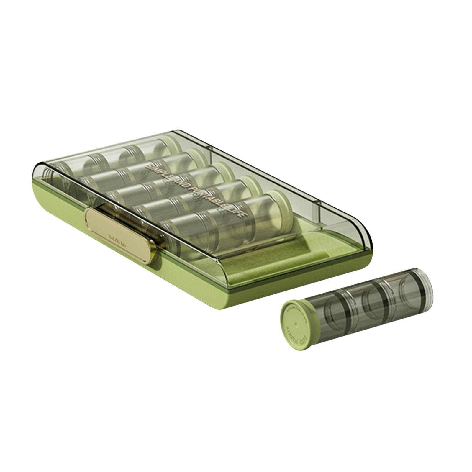 Dengmore Pill Organizer 21 Compartments with Single Tube Box Portable ...