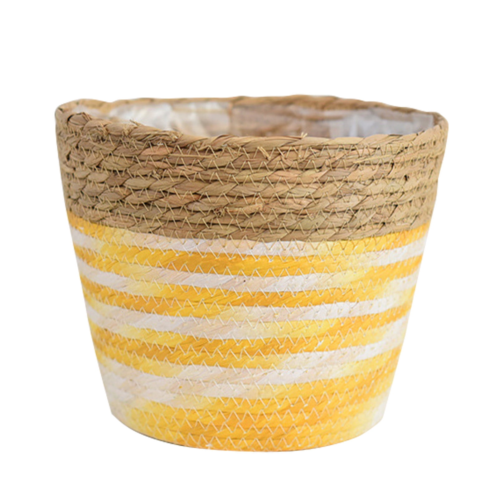 Dengmore Plant Basket Woven Cotton Rope Plant Basket Flower Pots Cover ...
