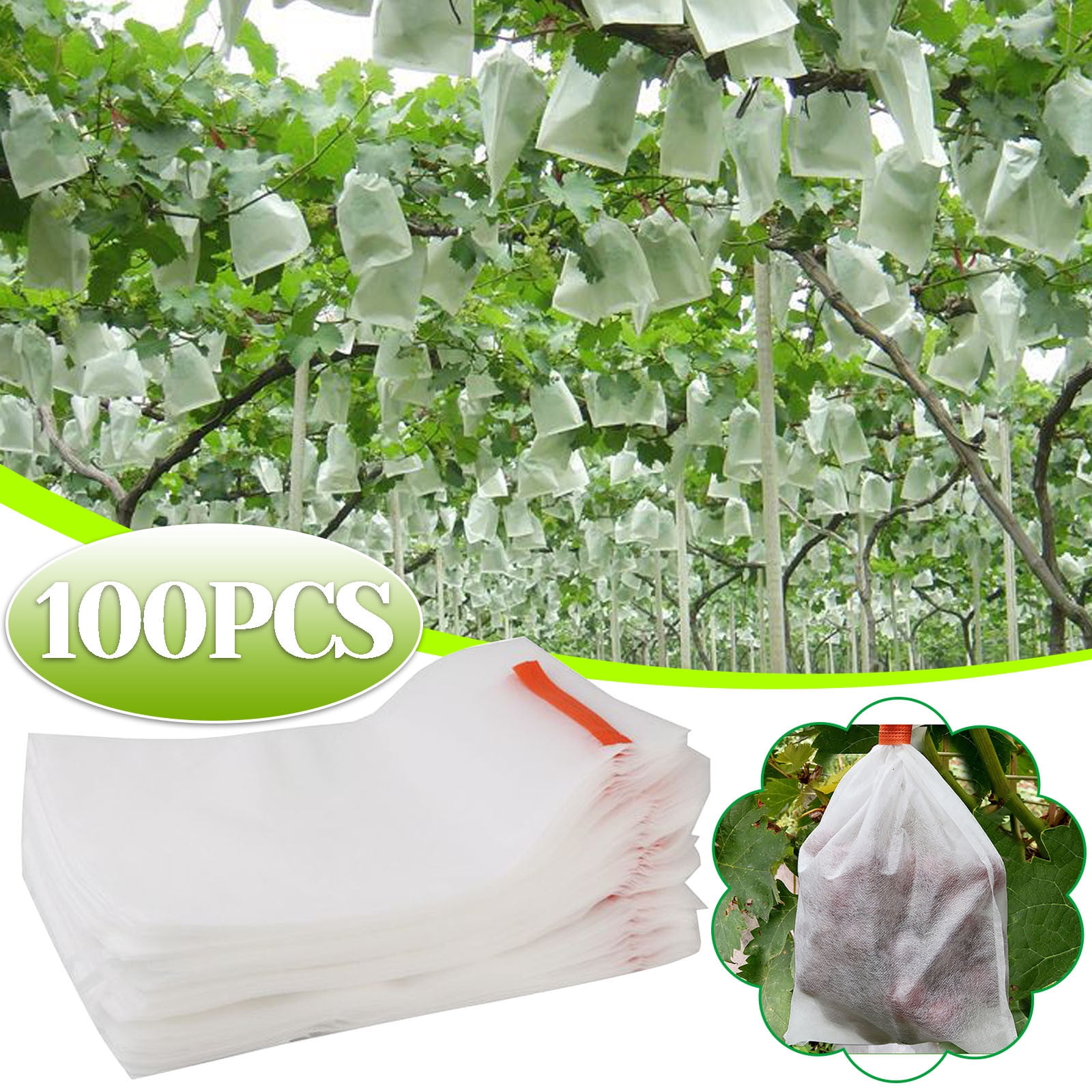 Dengmore Plant Gift Spring 100PC Garden Plant Fruit Protect Drawstring ...