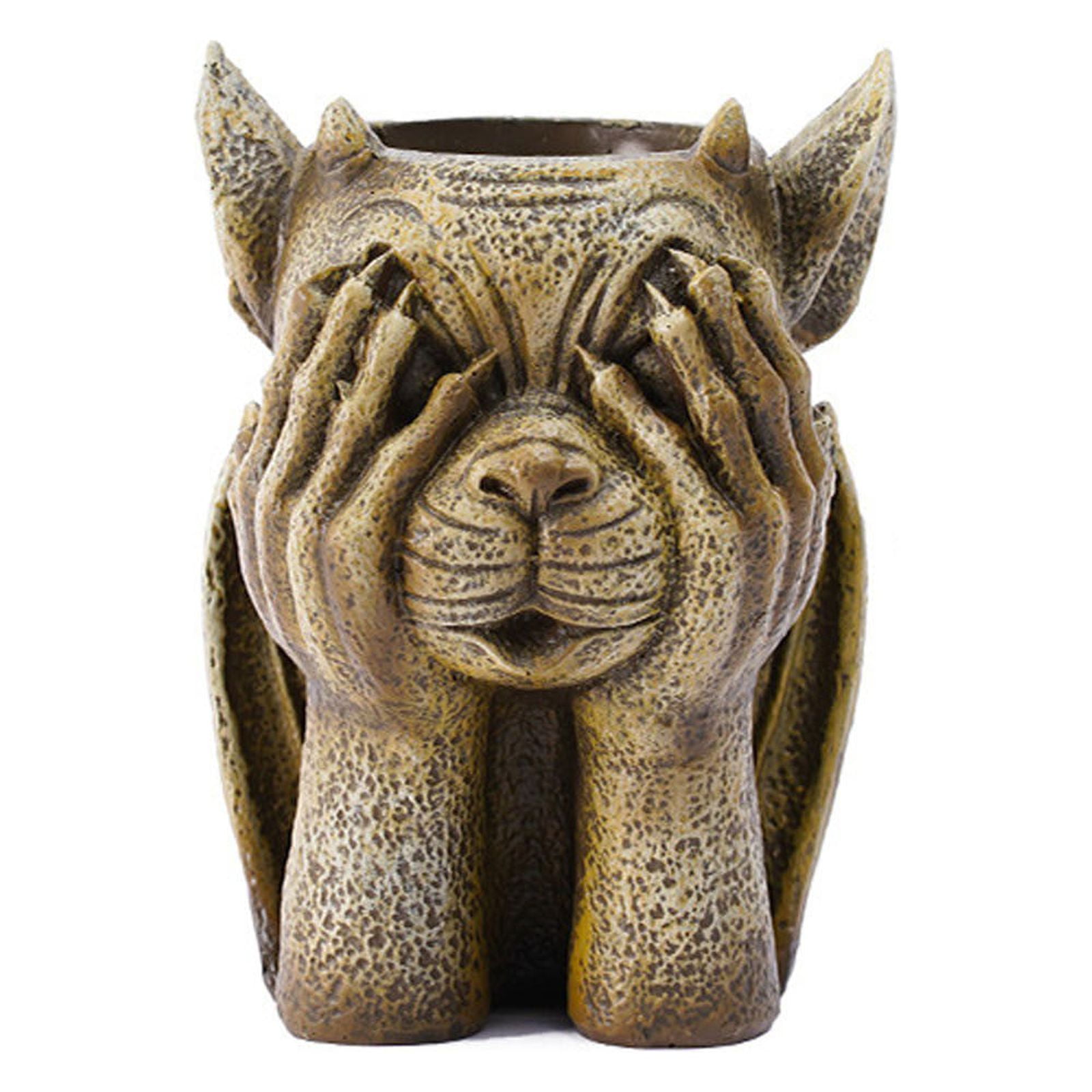 Dengmore Plant Pot Monsters Head Sculpture Flower Pots Succulent Potted ...