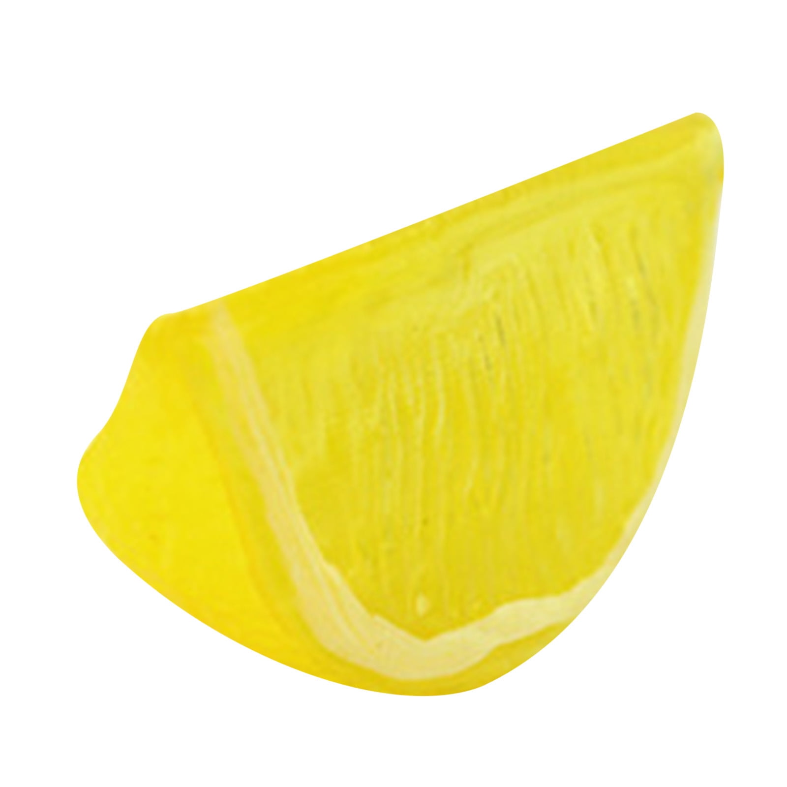 Dengmore Plastic Moon Shaped Yellow Lemon Block Realistic Fake Fruit ...