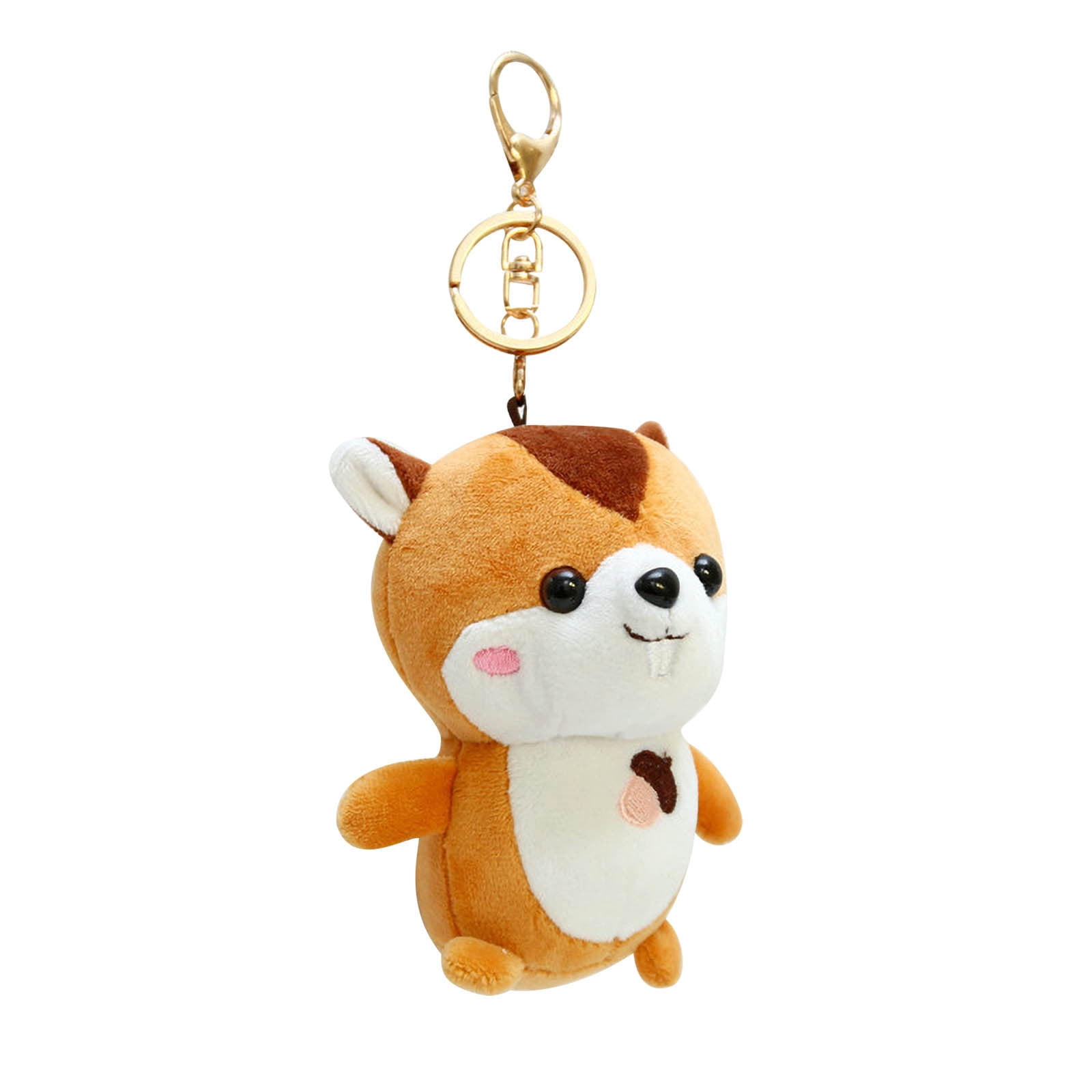 Dengmore Plush Keychain Toys for Kids Cute Squirrel Keychain Fluffy Key ...