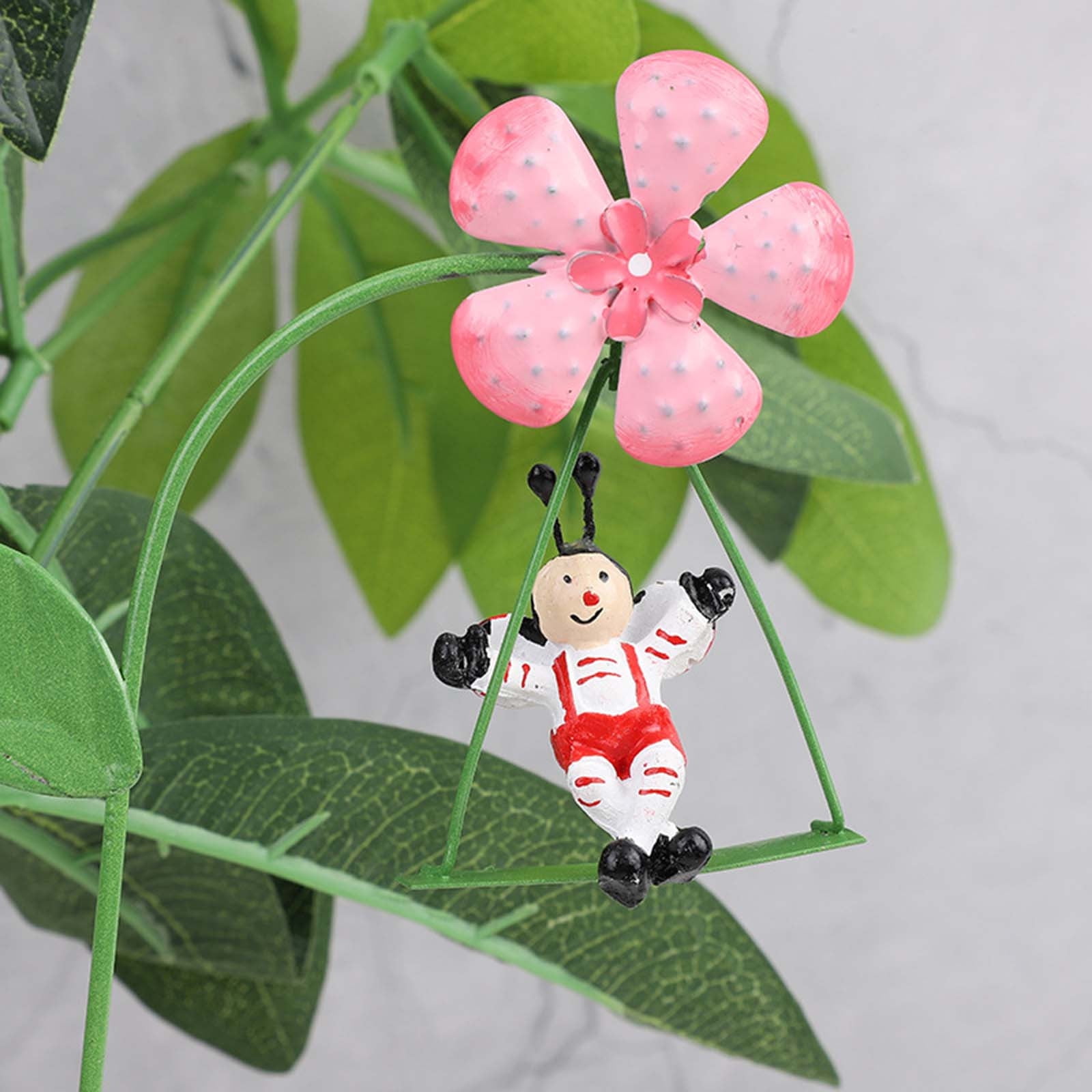 FFENYAN Potted Flower Pot Plug in Metal Small Garden Pile For ...