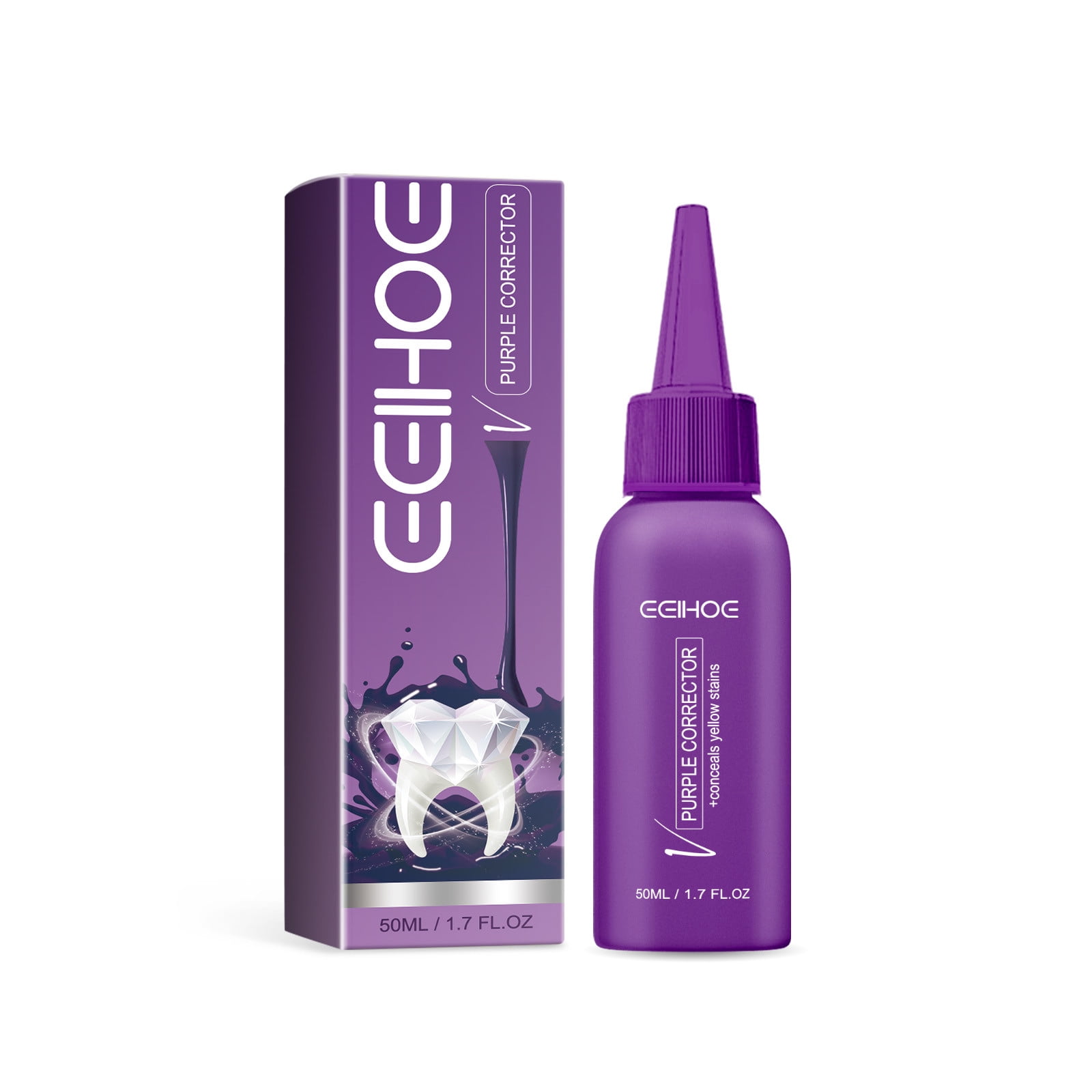 Dengmore Purple Toothpaste Foam Color Corrector, Tooth Stain Removal ...