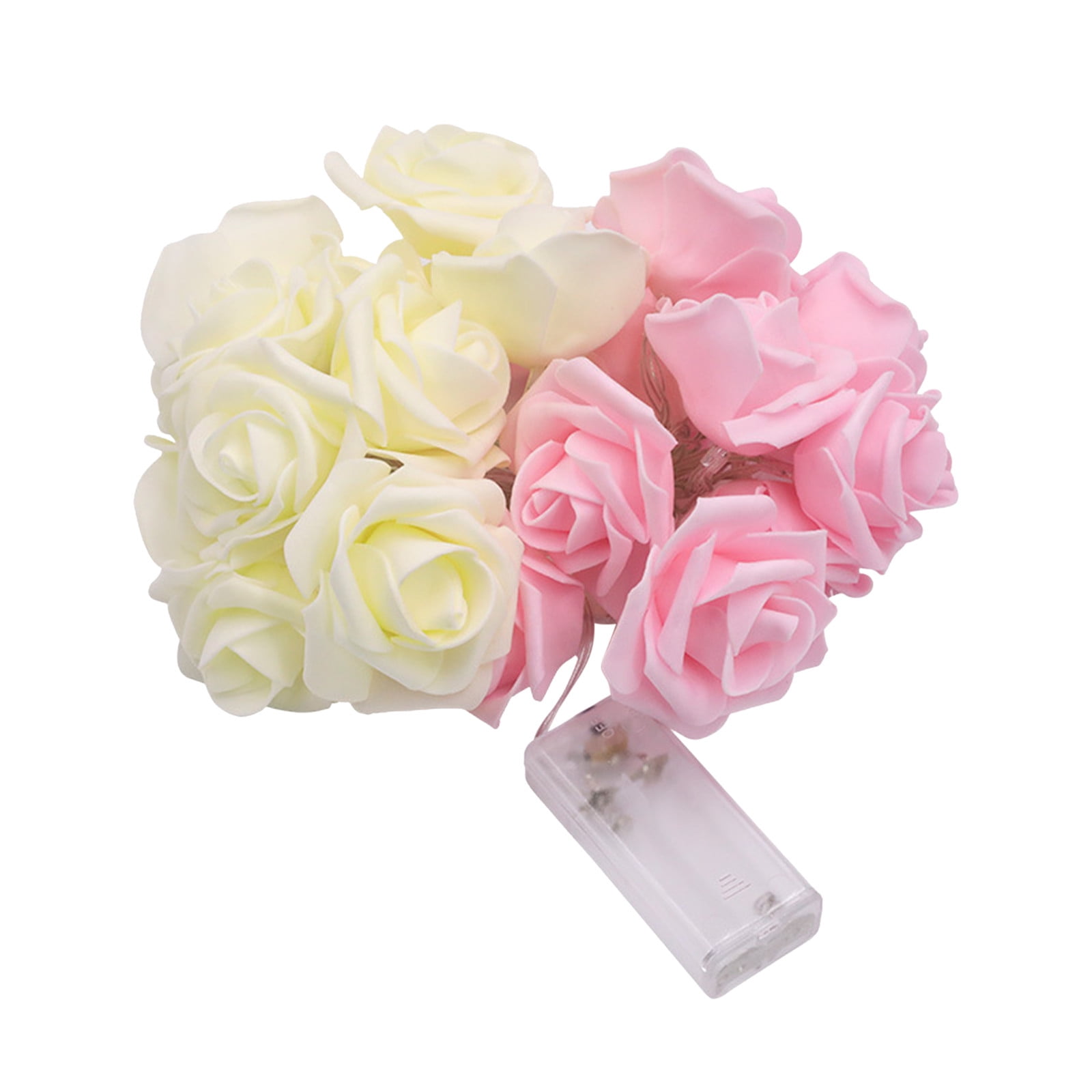 Dengmore Rose Light LED Simulation Foam Flower Decorative String Lamp ...
