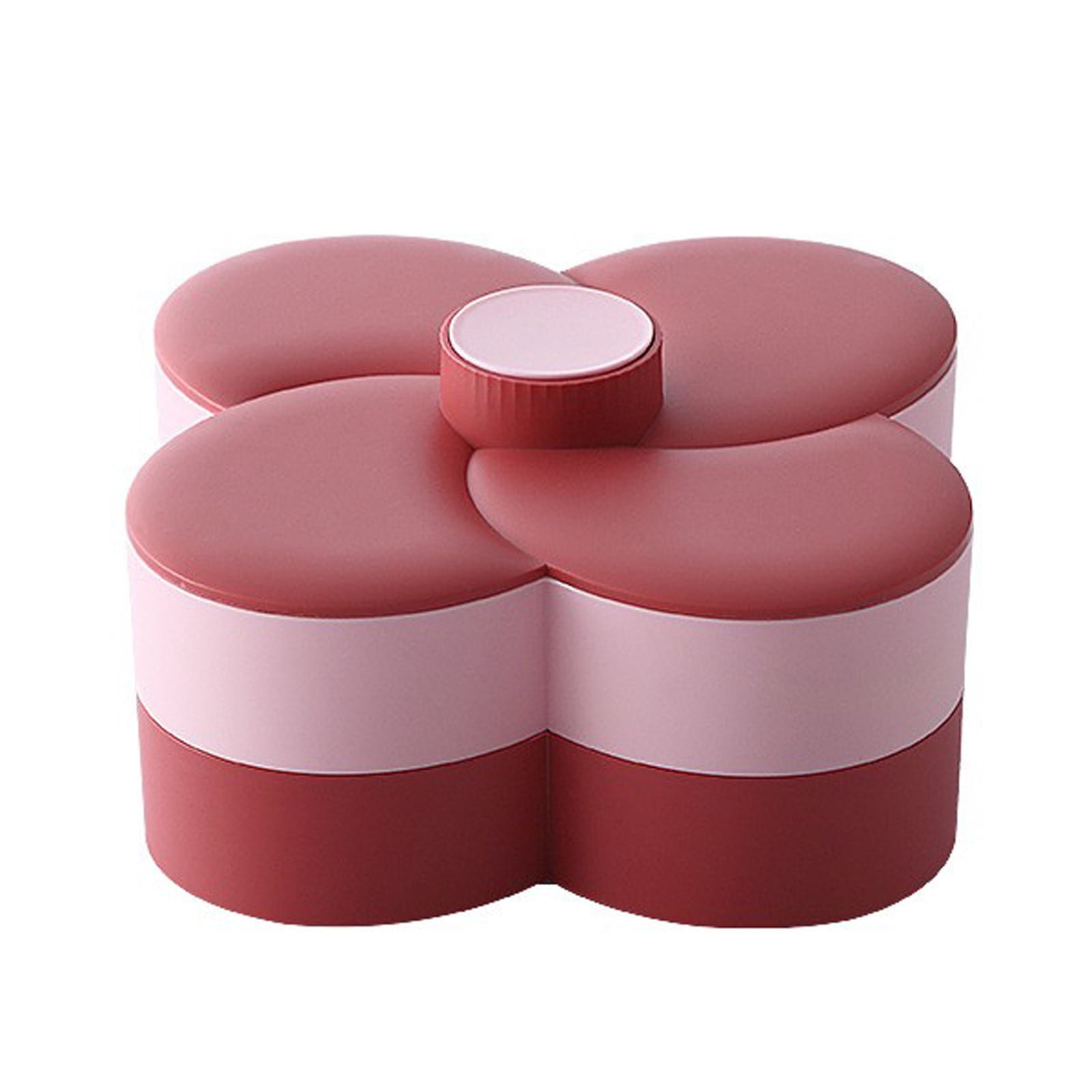 Dengmore Rotating Snack Tray Creative Fruit Tray Double Petal shaped ...