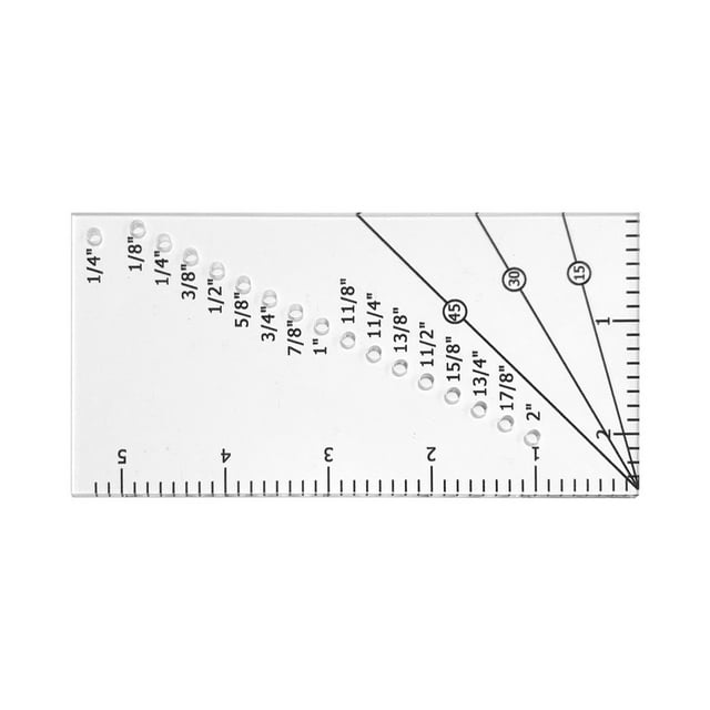Dengmore Sewing Machine Seam Allowance Ruler With Trim Line Perforated ...