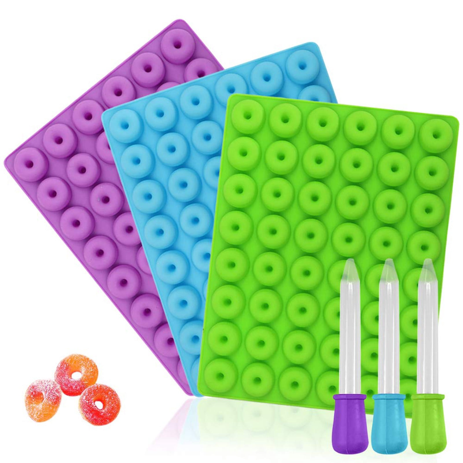 Dengmore Silicone Donut Mold Non-Stick Silicone Doughnut Pan Set Heat ...