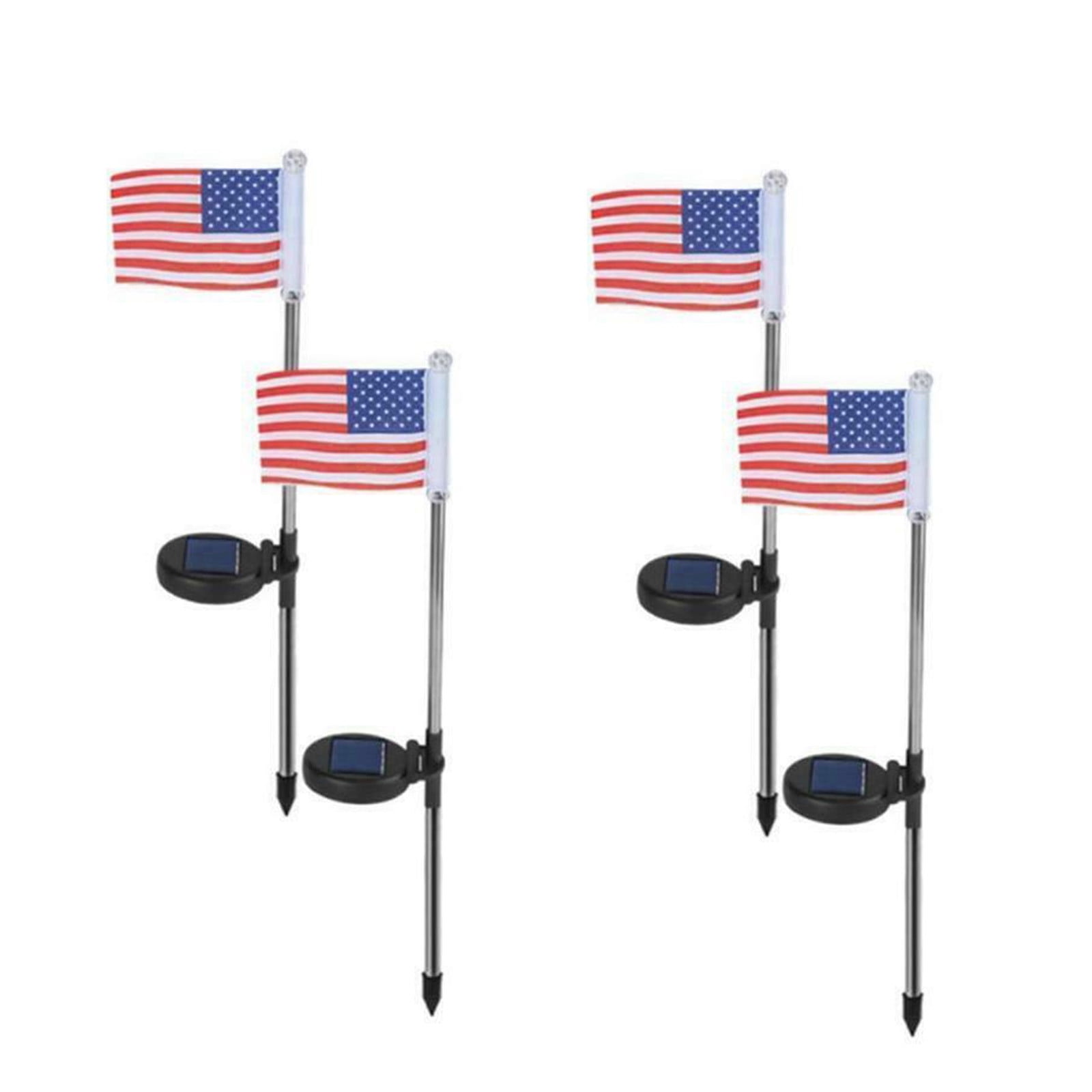 Fridja Solar American Flag Light Yard Lawn Light Home Garden Courtyard ...