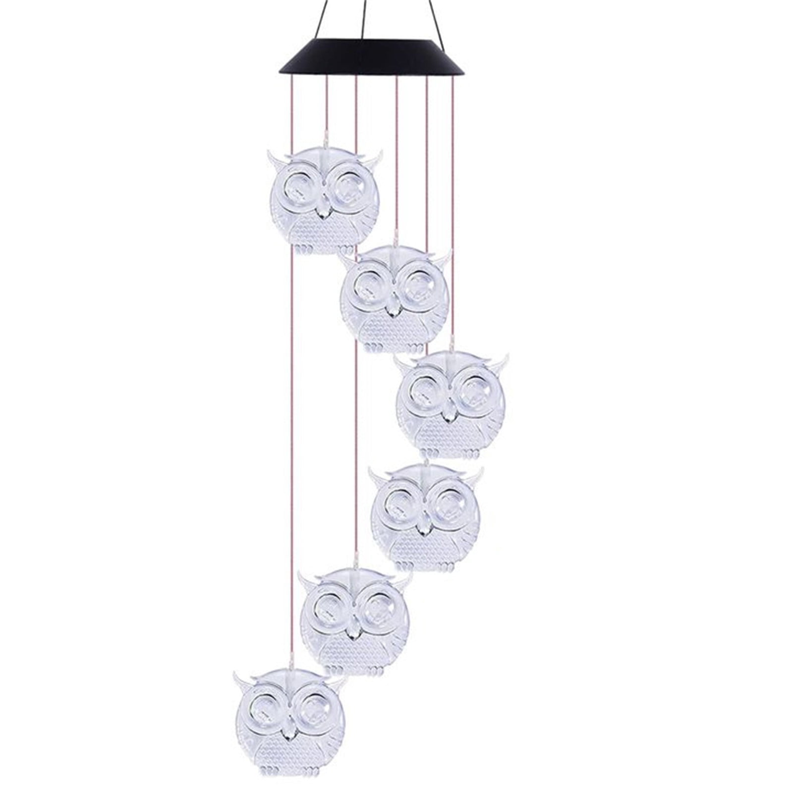 Dengmore Solar Owl Wind Chime Light LED Spinners String Hanging Outdoor ...