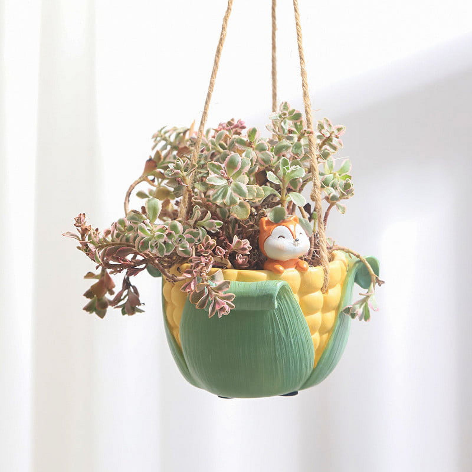 Dengmore Succulent Flower Pot Potted Flower Basket Rural Small Hanging ...
