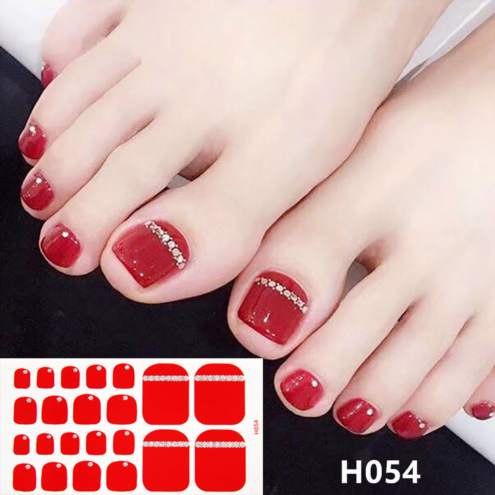 Dengmore Toe Nail Art Polish Stickers Stickers for Women Self-Adhesive ...