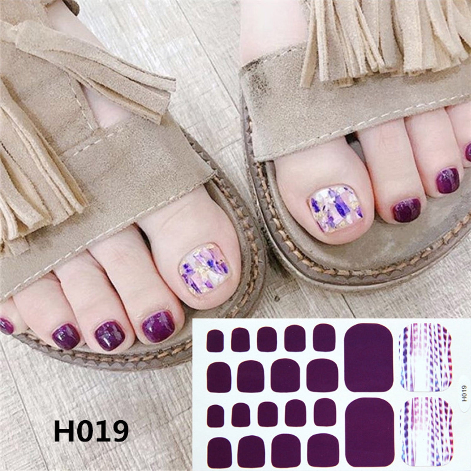 Dengmore Toe Nail Art Polish Stickers for Women, Waterproof Beauty Toe ...