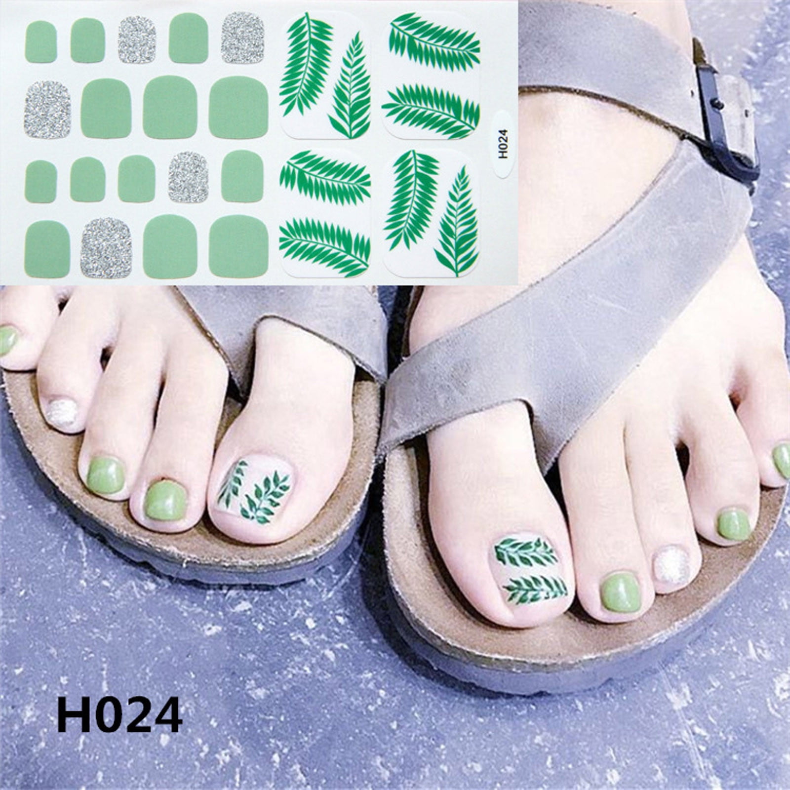 Dengmore Toe Nail Art Polish Stickers for Women, Waterproof Beauty Toe ...
