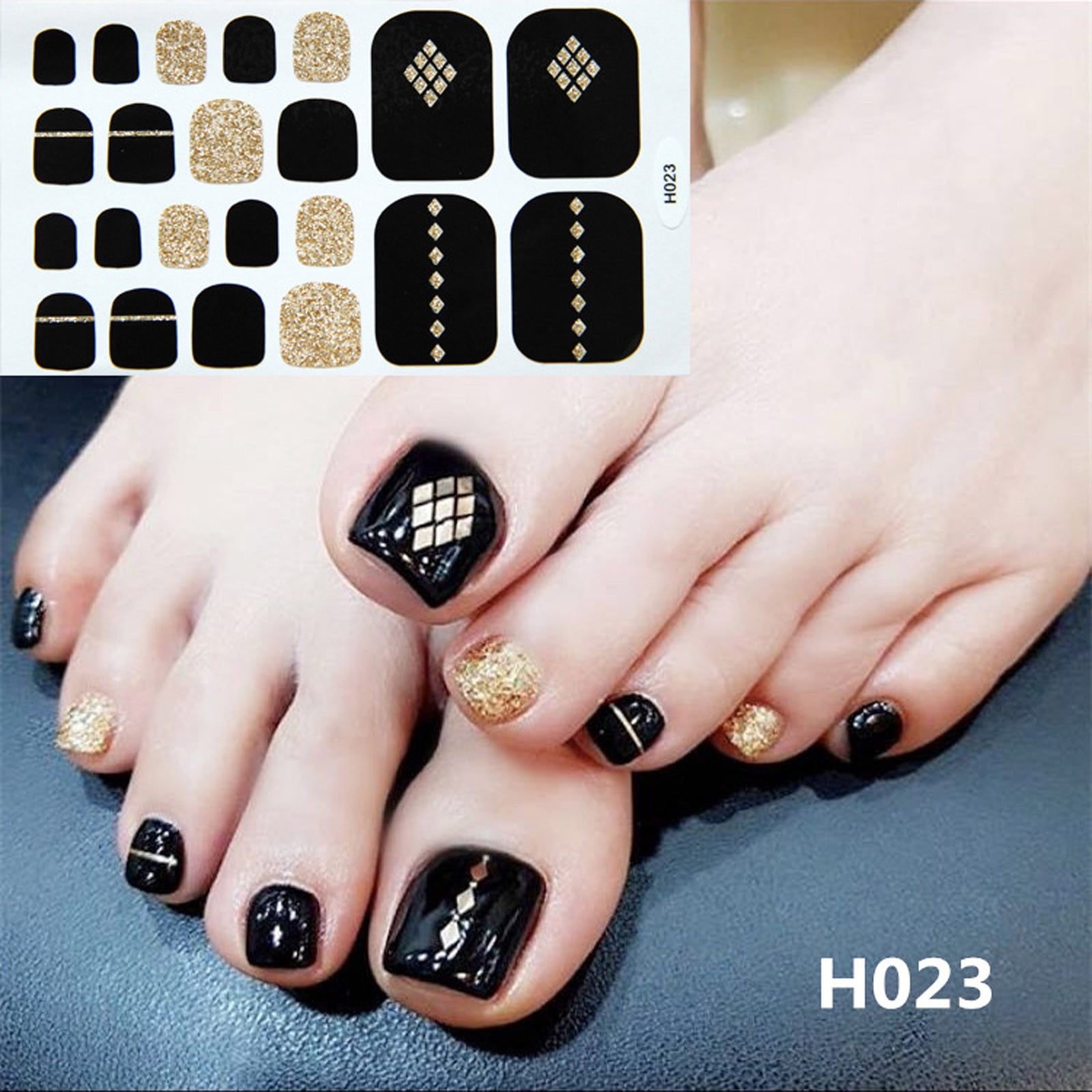 Dengmore Toe Nail Art Polish Stickers for Women, Waterproof Beauty Toe ...