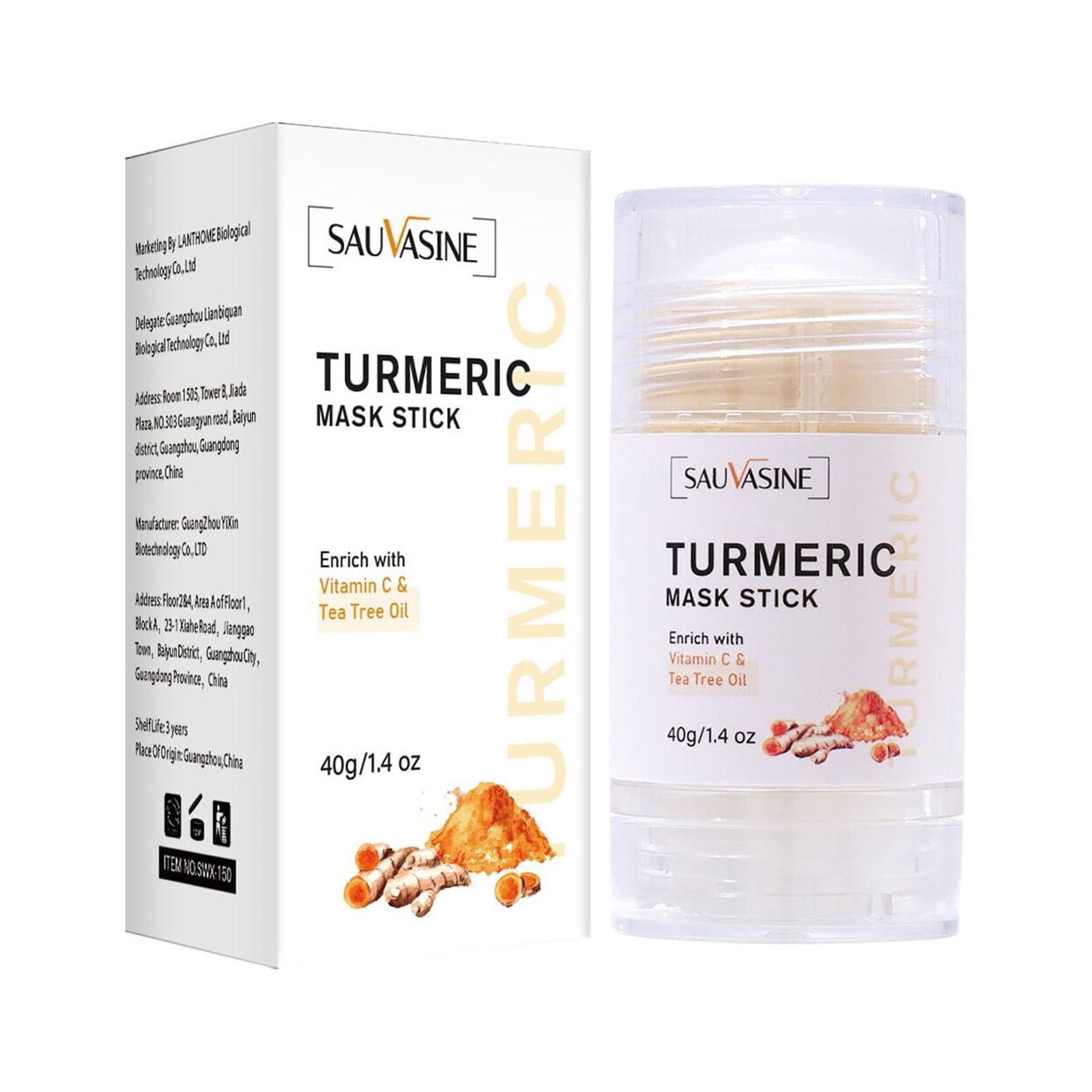 Dengmore Turmeric Clay Stick Mask, VC Facial Mask Stick, Turmeric Clay ...