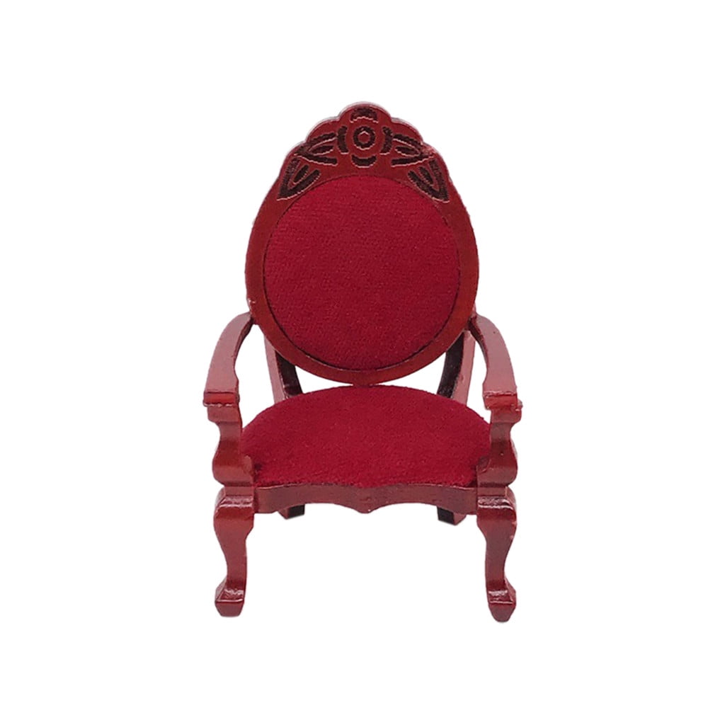Dengmore Vintage Mini Dollhouse Furniture Carved Chairs Miniature Kids ...