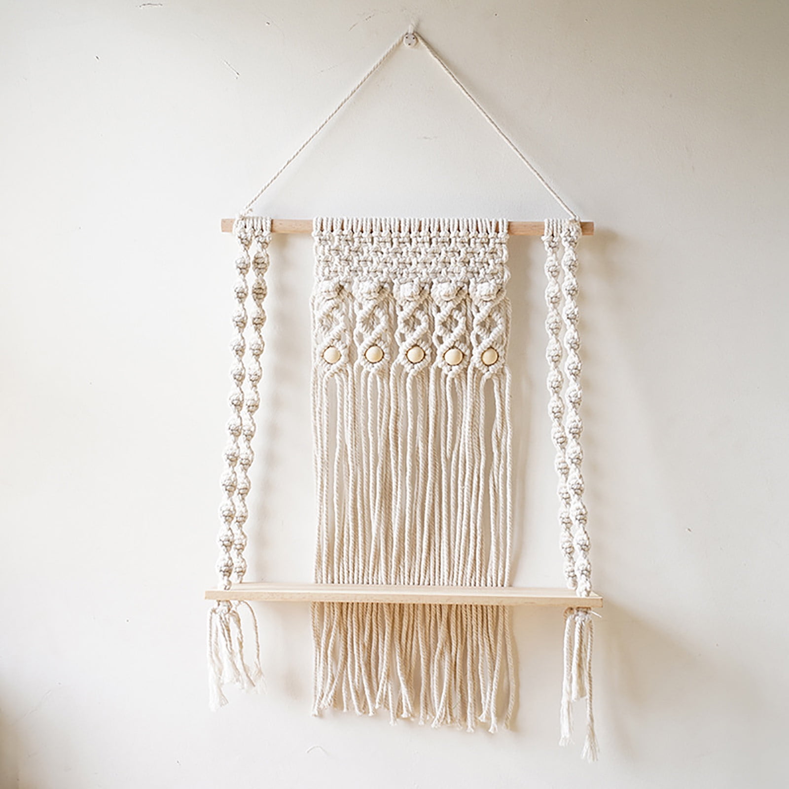 Dengmore Wall Hanging Shelf Handwoven Cotton Tapestry Rack Macrame Rope ...
