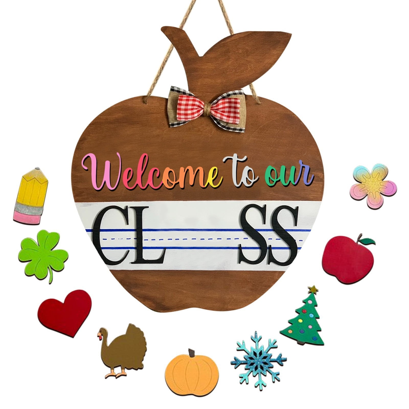 Dengmore Welcome Sign for Classroom Wooden Door Welcome to Our ...