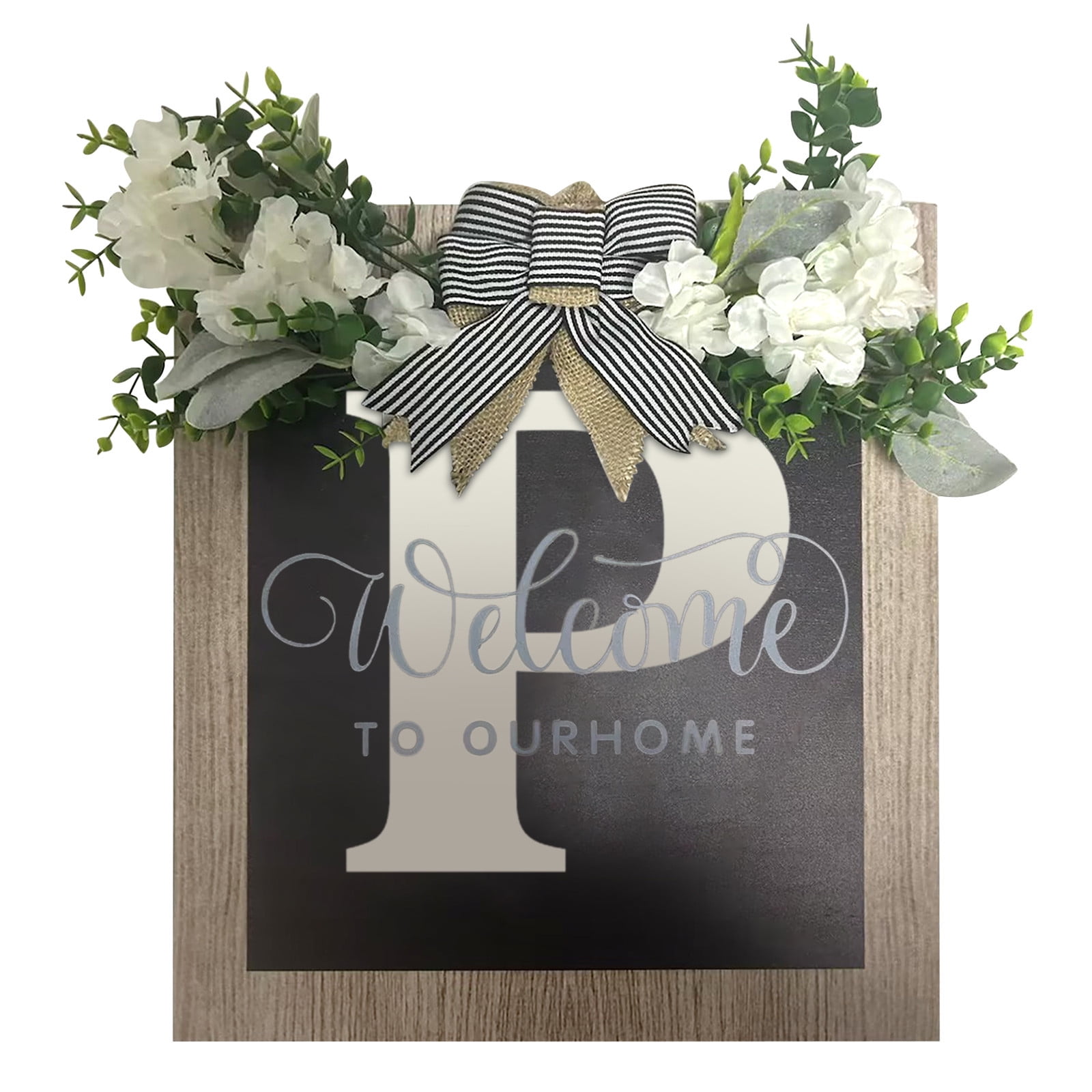 Dengmore Welcome Sign for Front Door Last Name Year Round Front Door ...
