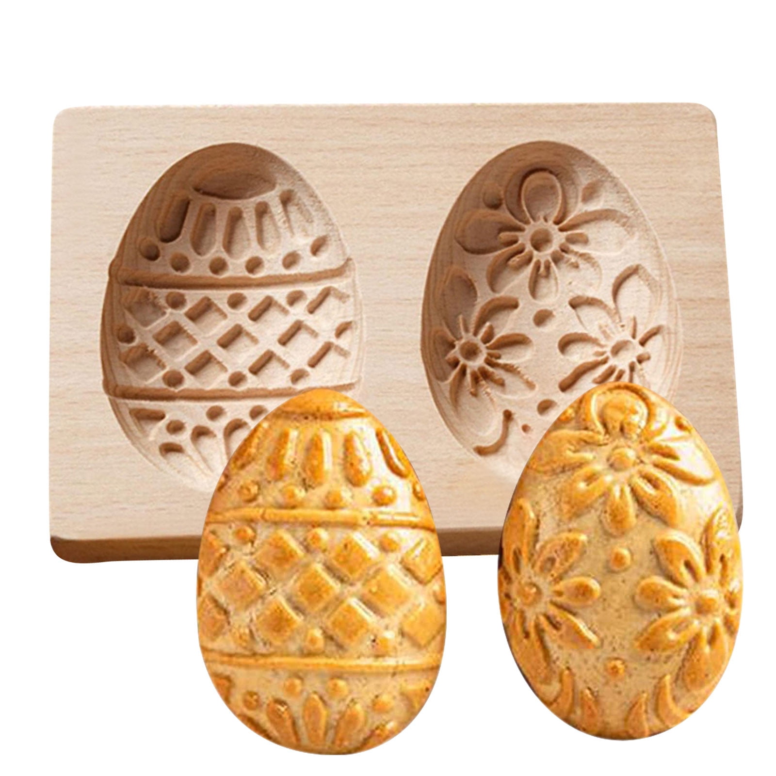 Dengmore Wooden Cookie Molds for Baking,Easter Christmas Wood ...