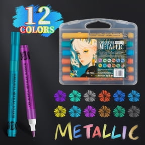 Arrtx 60 Colors Acrylic Paint Markers, Brush Tip Pens, Waterproof ...