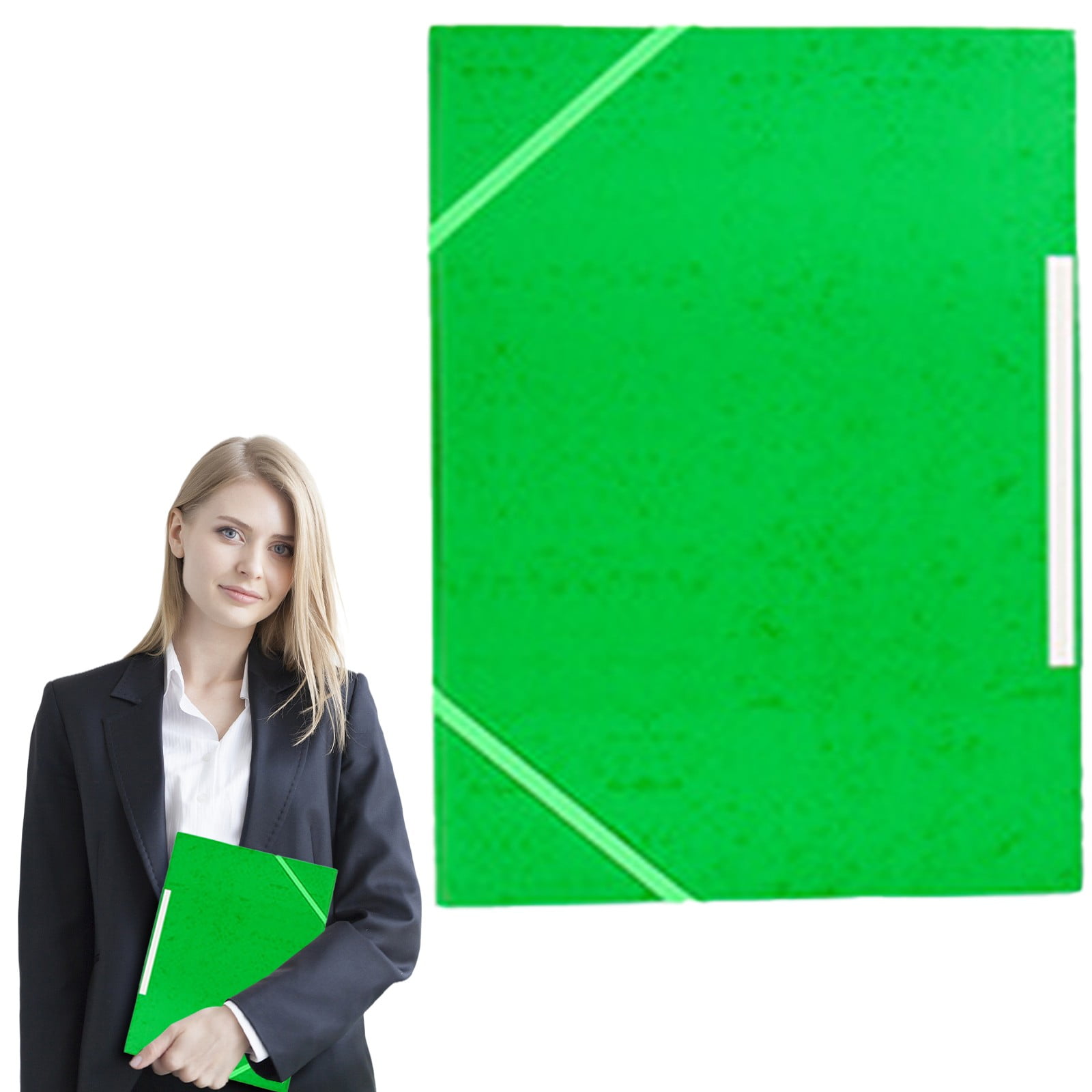 Denhf 1Pc Corner Folder with Elastic Bands, A4 Size File Folder with ...