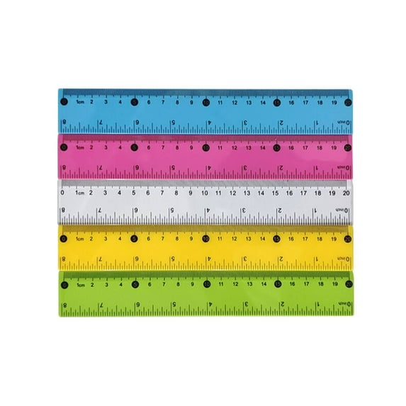 Denhf 1Pc Plastic Ruler, 8 Inch Solid Color Rulers with Millimetre ...