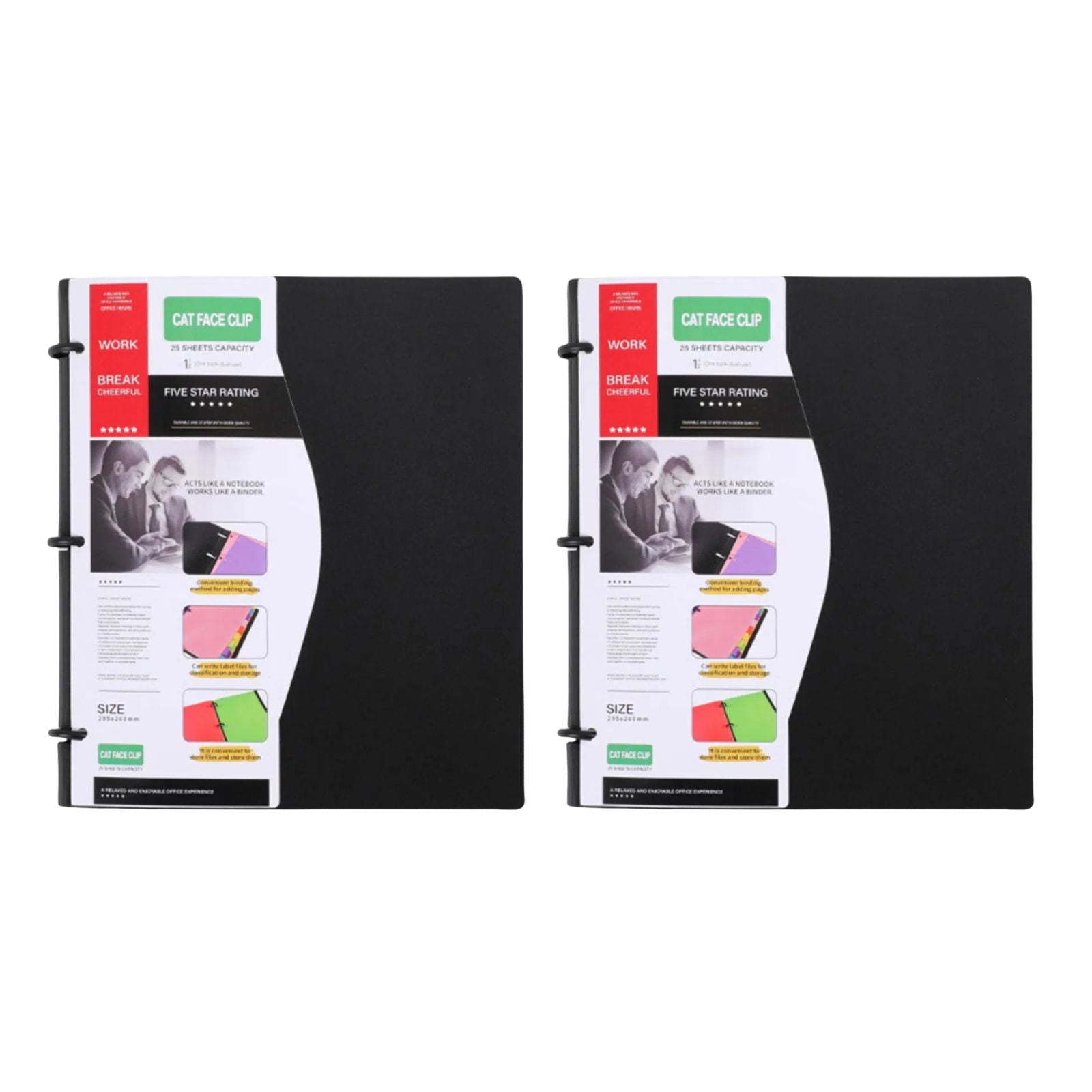 Denhf 2 Pack 1 Inch Binders 3 Ring, Telescoping 3 Ring Binder, Plastic ...