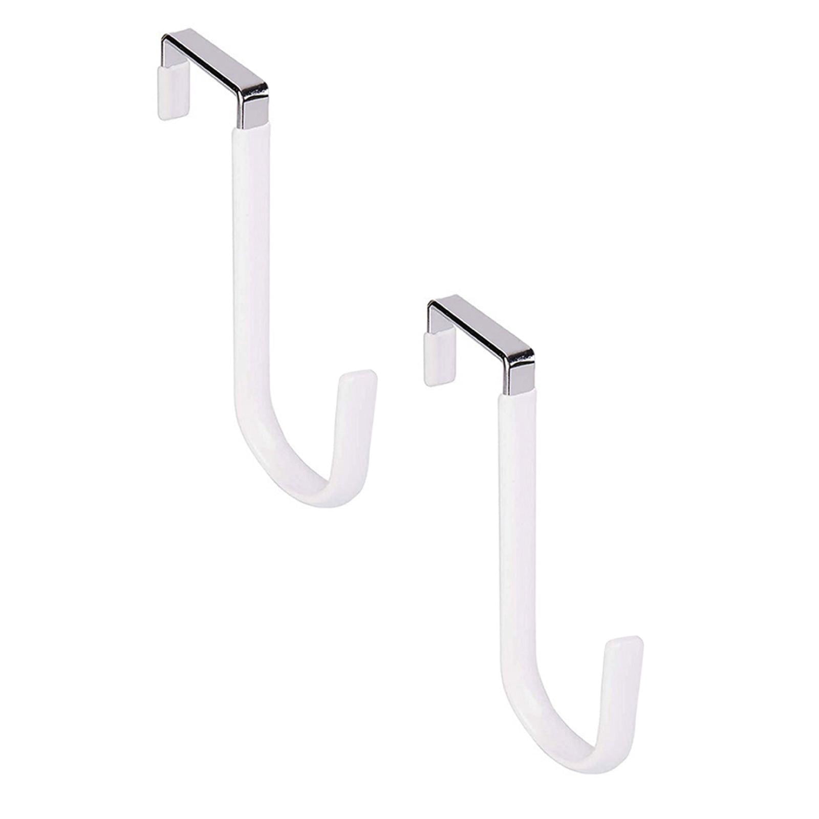Denhf 2Pcs Over the Door Hooks, Door Hangers Hooks with Rubber Prevent ...