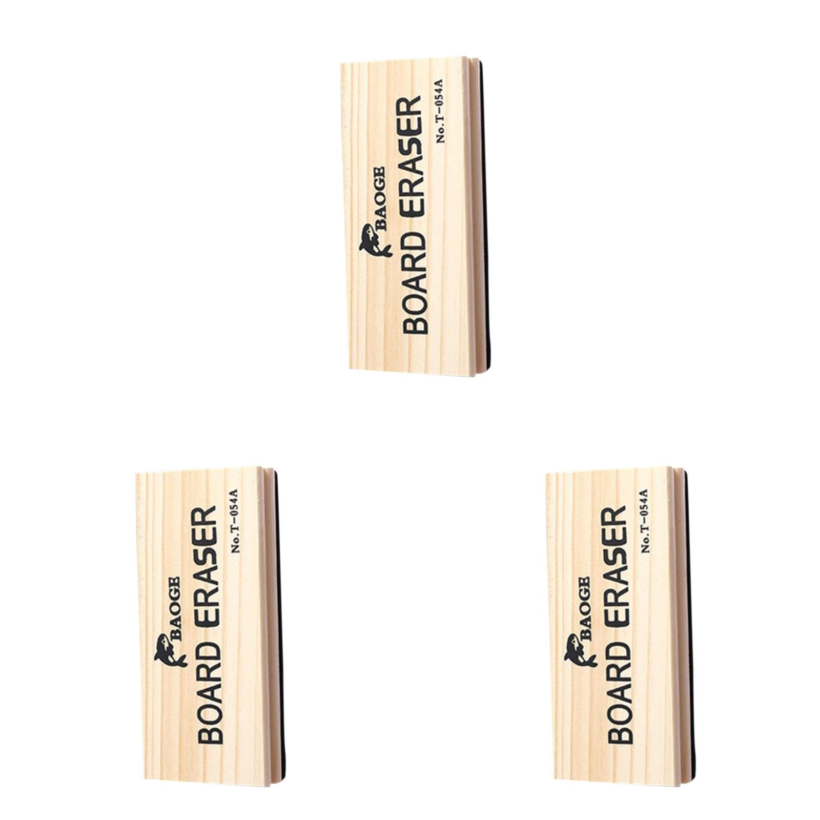 Denhf 3Pcs Wooden Chalkboard Eraser, Campus Style Dust-Free Blackboard ...